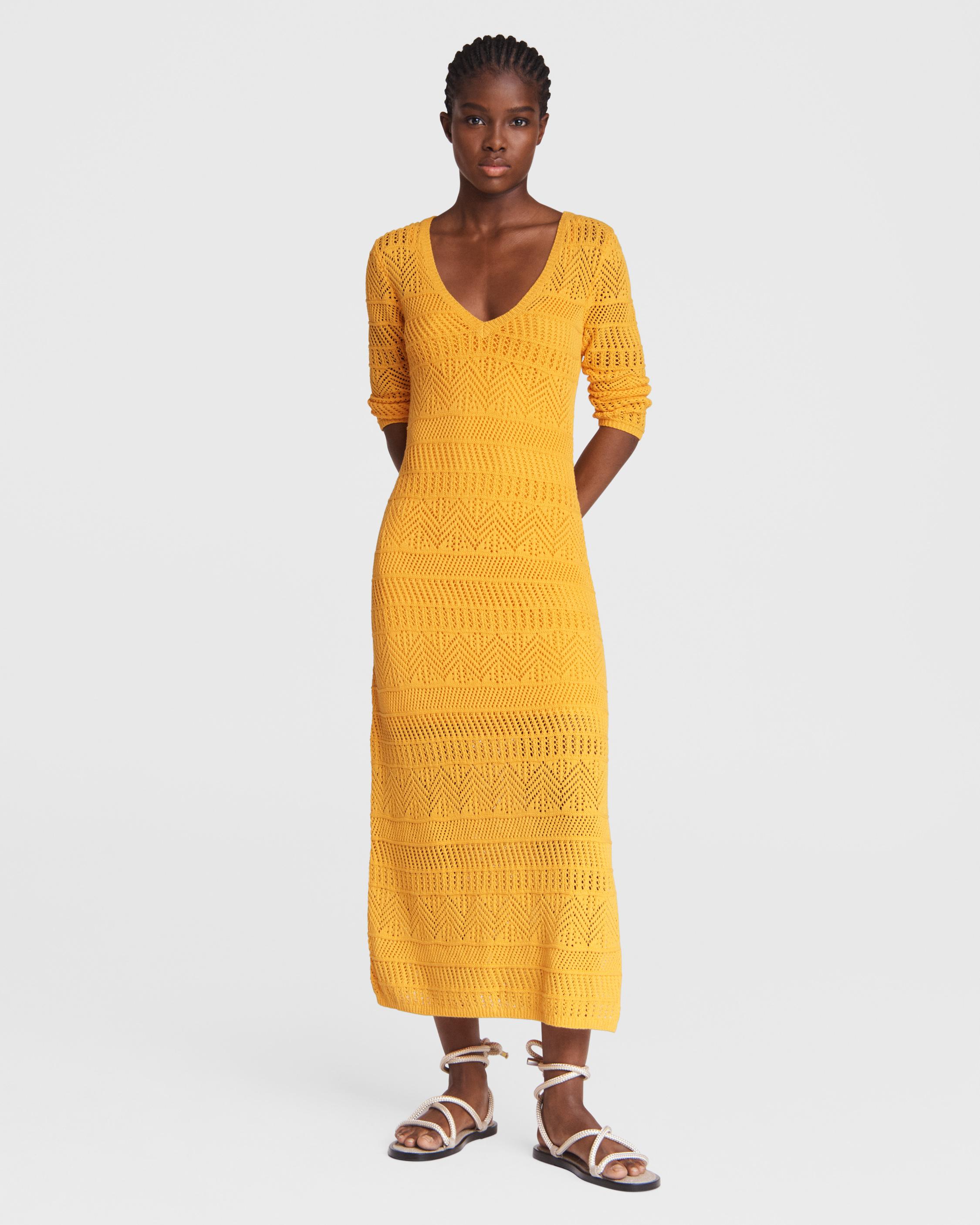 Renee Long Dress - Deep Yellow | rag & bone