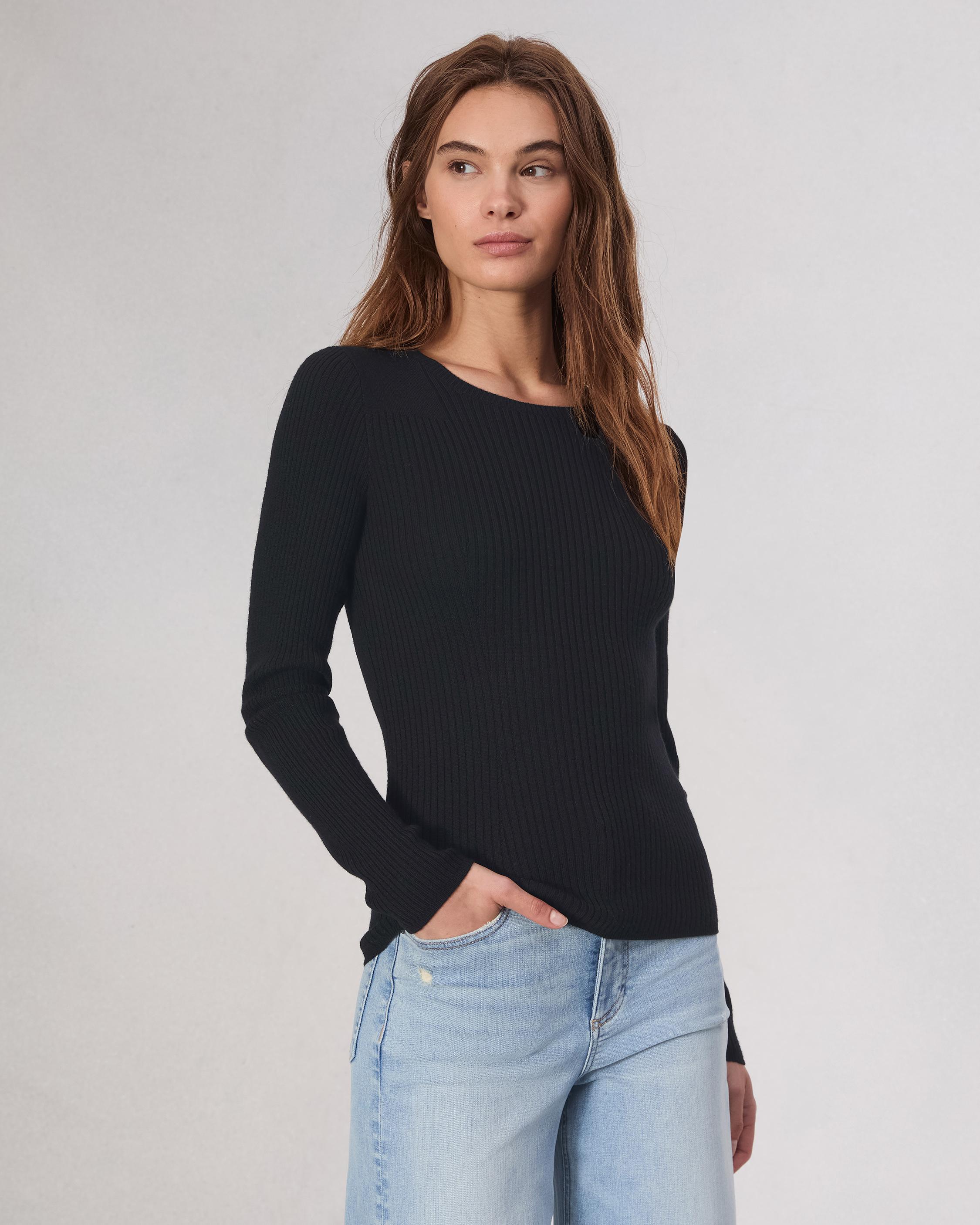 Audrina Wool Crew - Black | rag & bone
