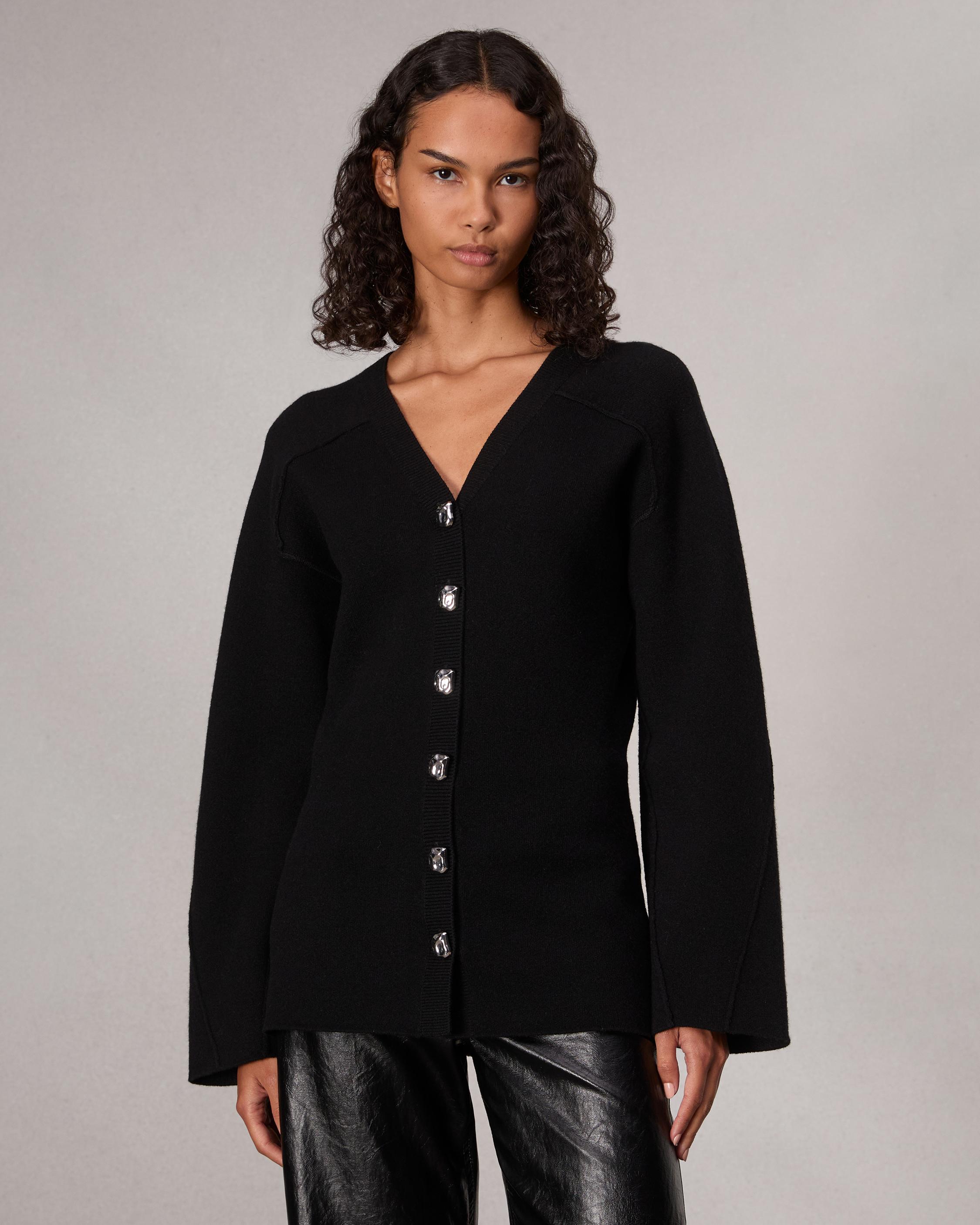 Bridget V-Neck Cardigan - Black | rag & bone