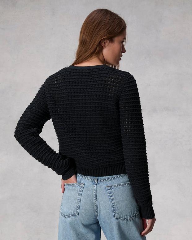 Marlee Cotton Cardigan - Black | rag & bone Marlee Cotton Cardigan - Black | rag & bone