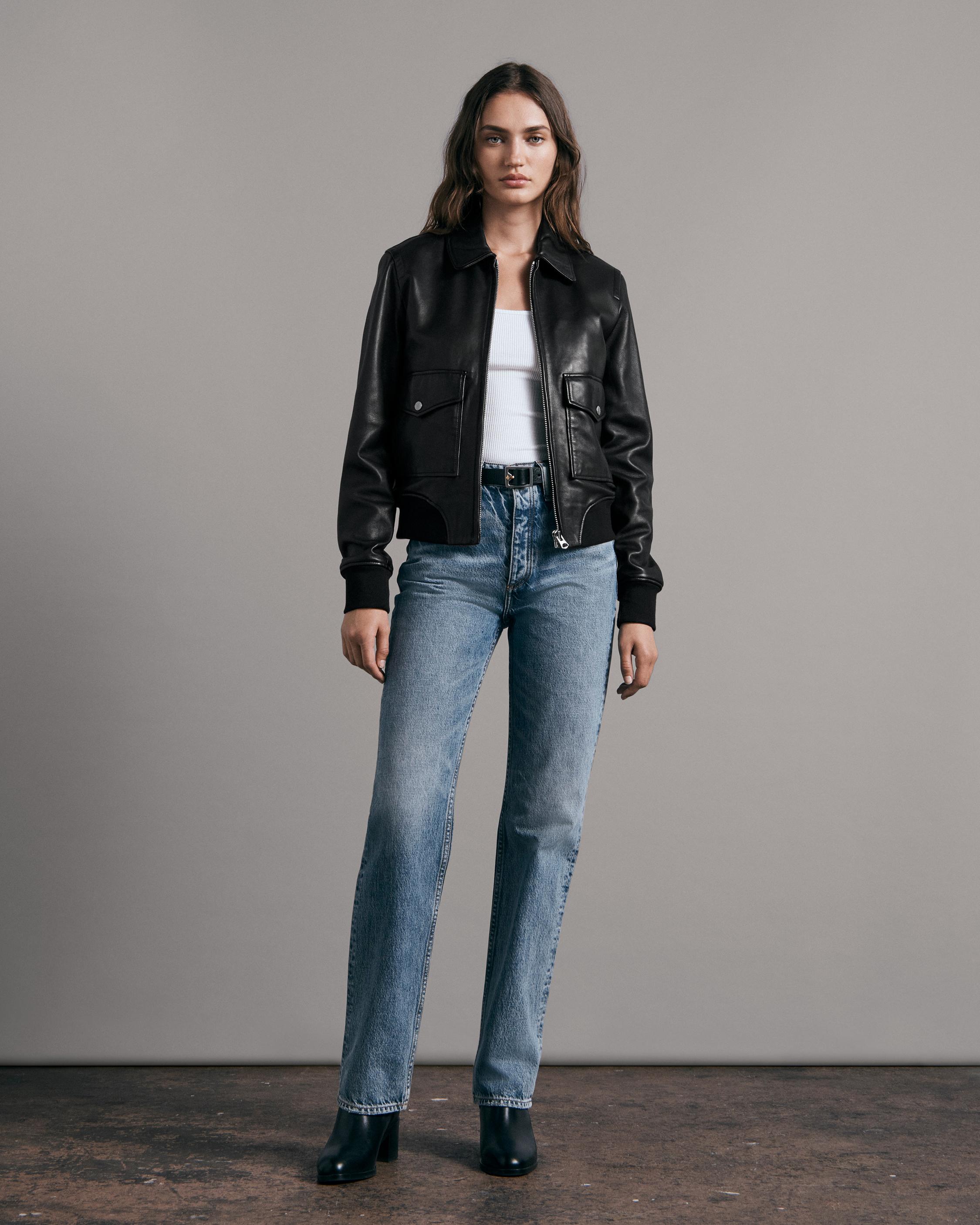 Andrea Leather Jacket - Black | rag & bone