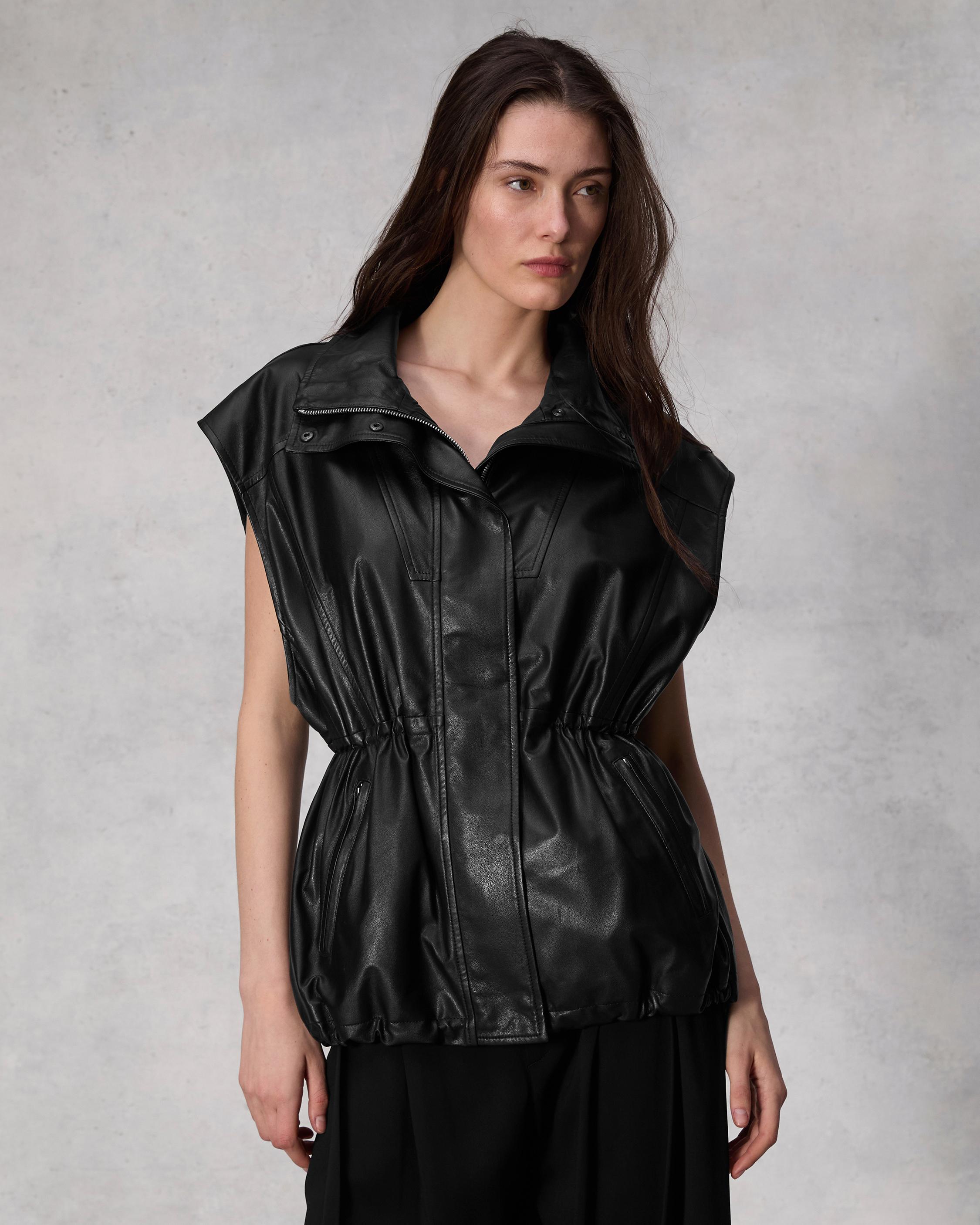 Monica Leather Vest - Black | rag & bone