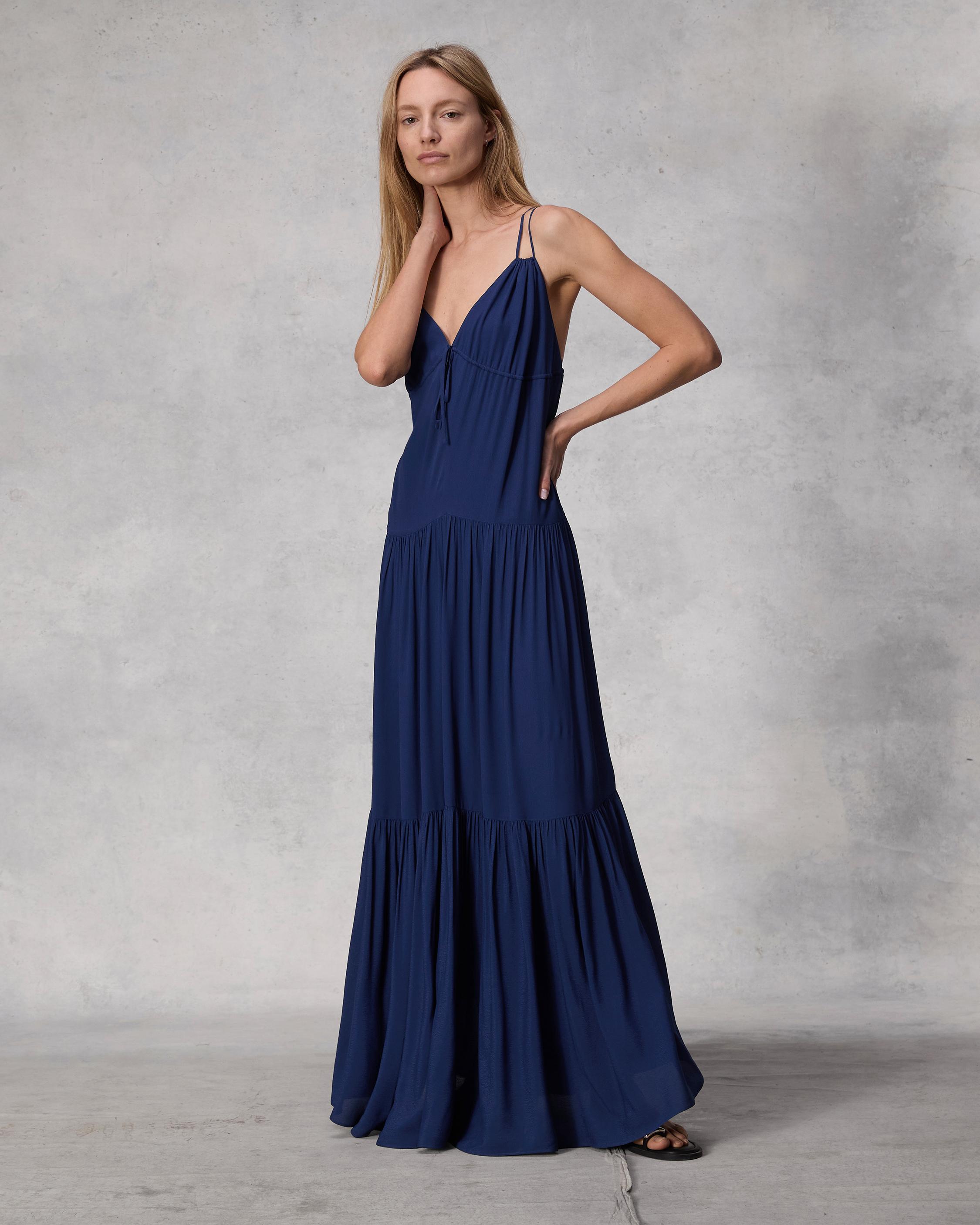Amanda Viscose Dress - Deep Blue | rag & bone