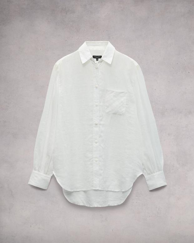 Maxine Linen Shirt - White | rag & bone Maxine Linen Shirt - White | rag & bone