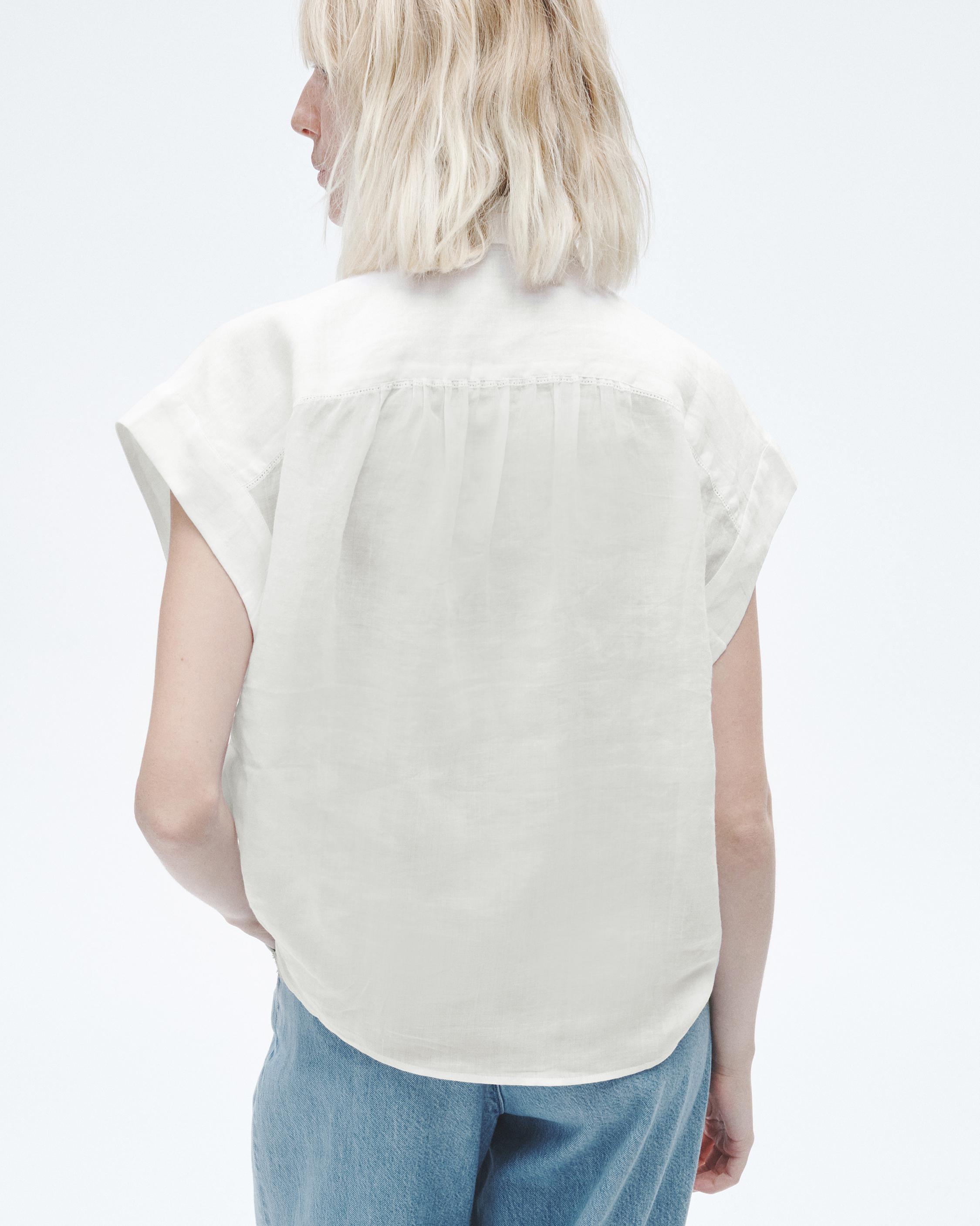 Robin Ramie Embroidered Top - White | rag & bone
