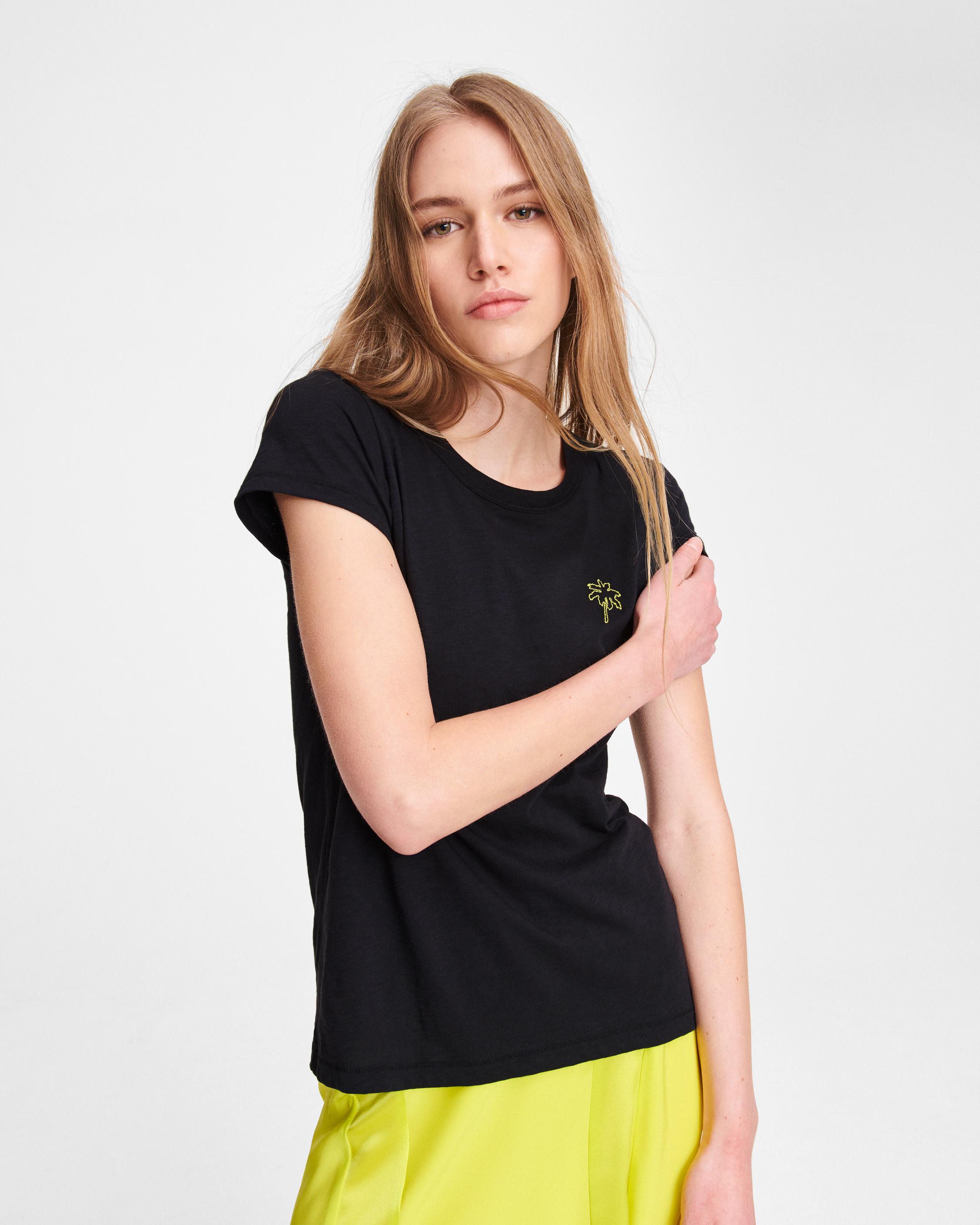 THE SLUB PALM TREE TEE - Black | rag & bone