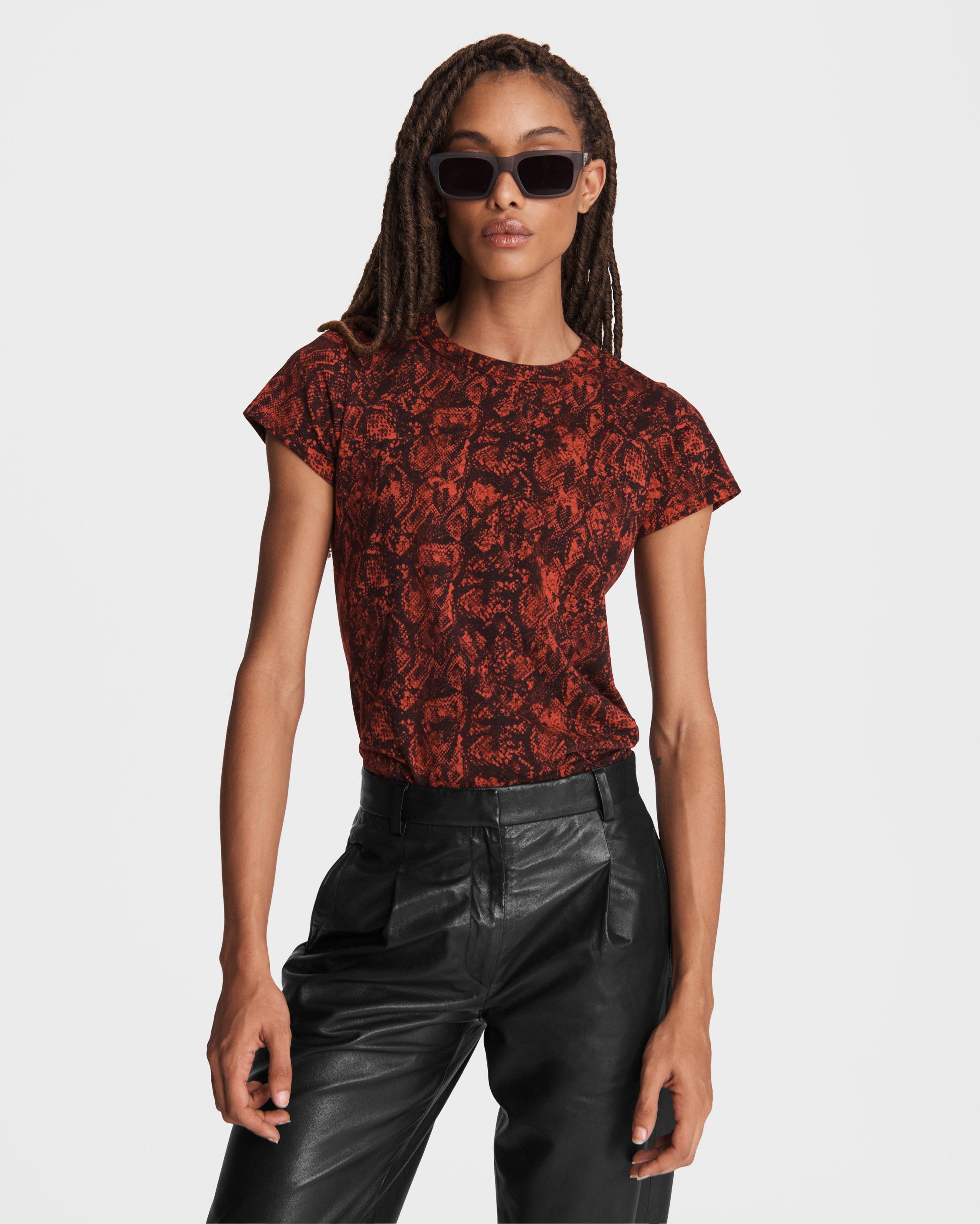 All Over Snake Cotton Tee | rag & bone