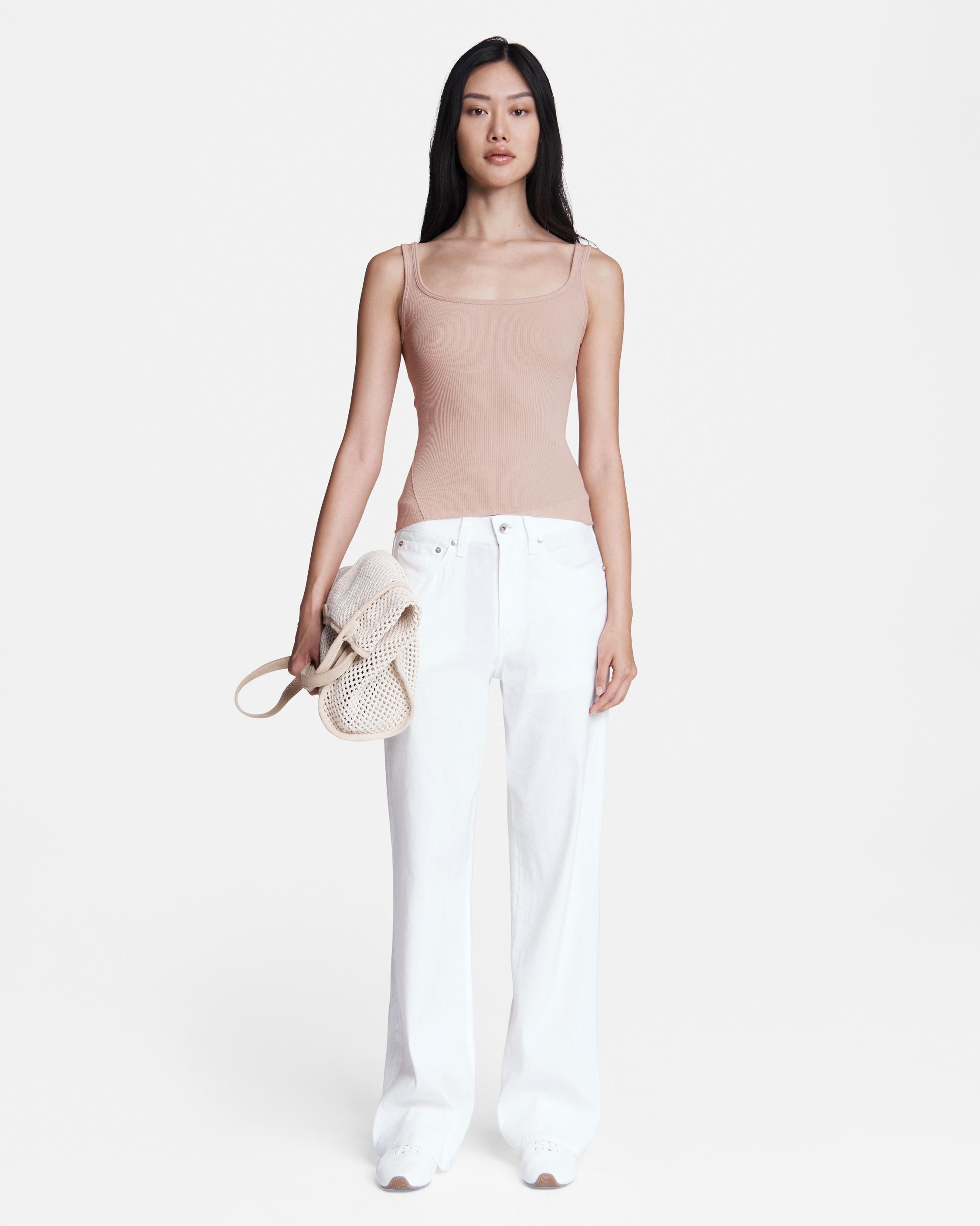 Buy the The Essential Rib Scoop Neck Tank | rag & bone