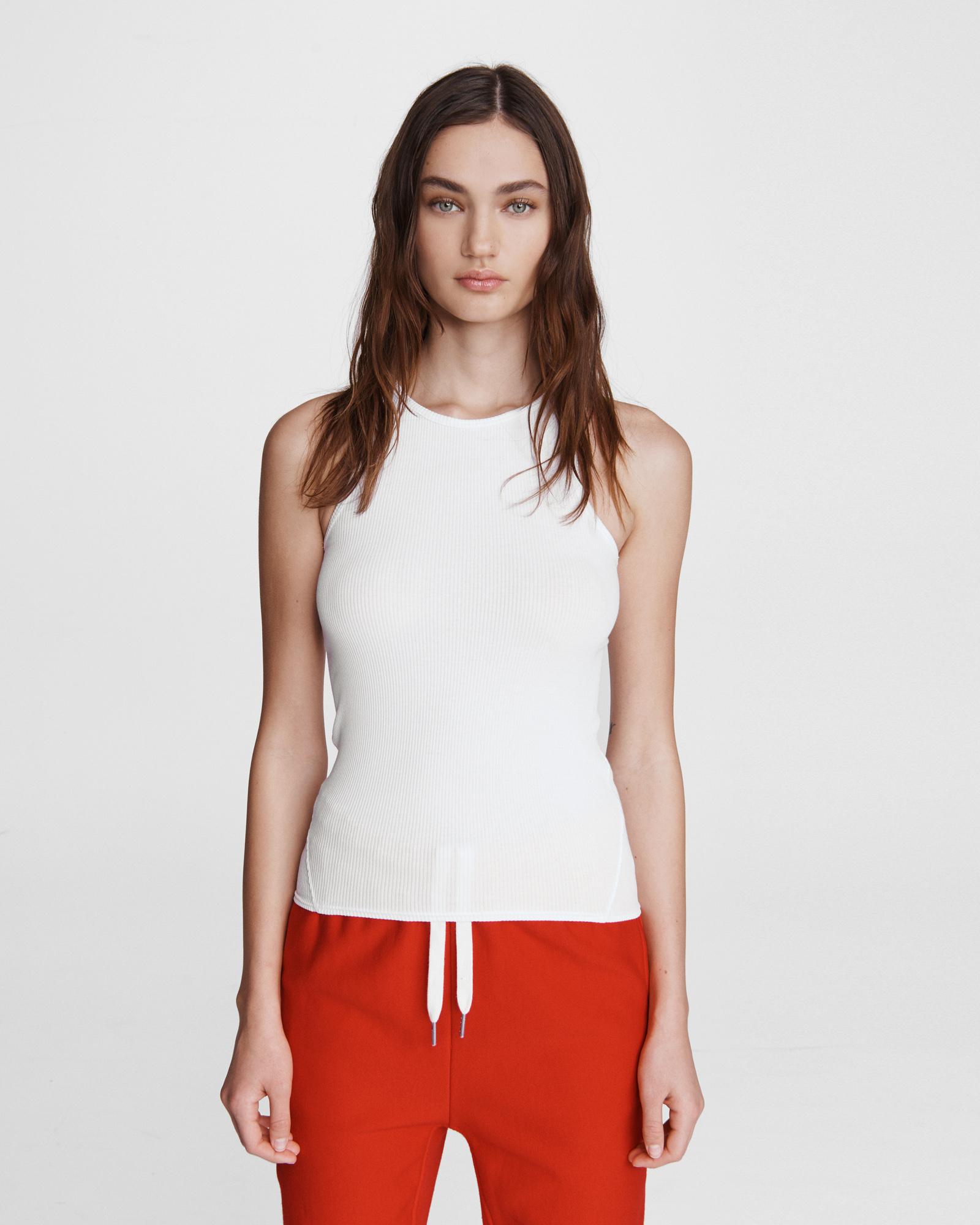 The Essential Rib Tank - Gray Dawn | rag & bone