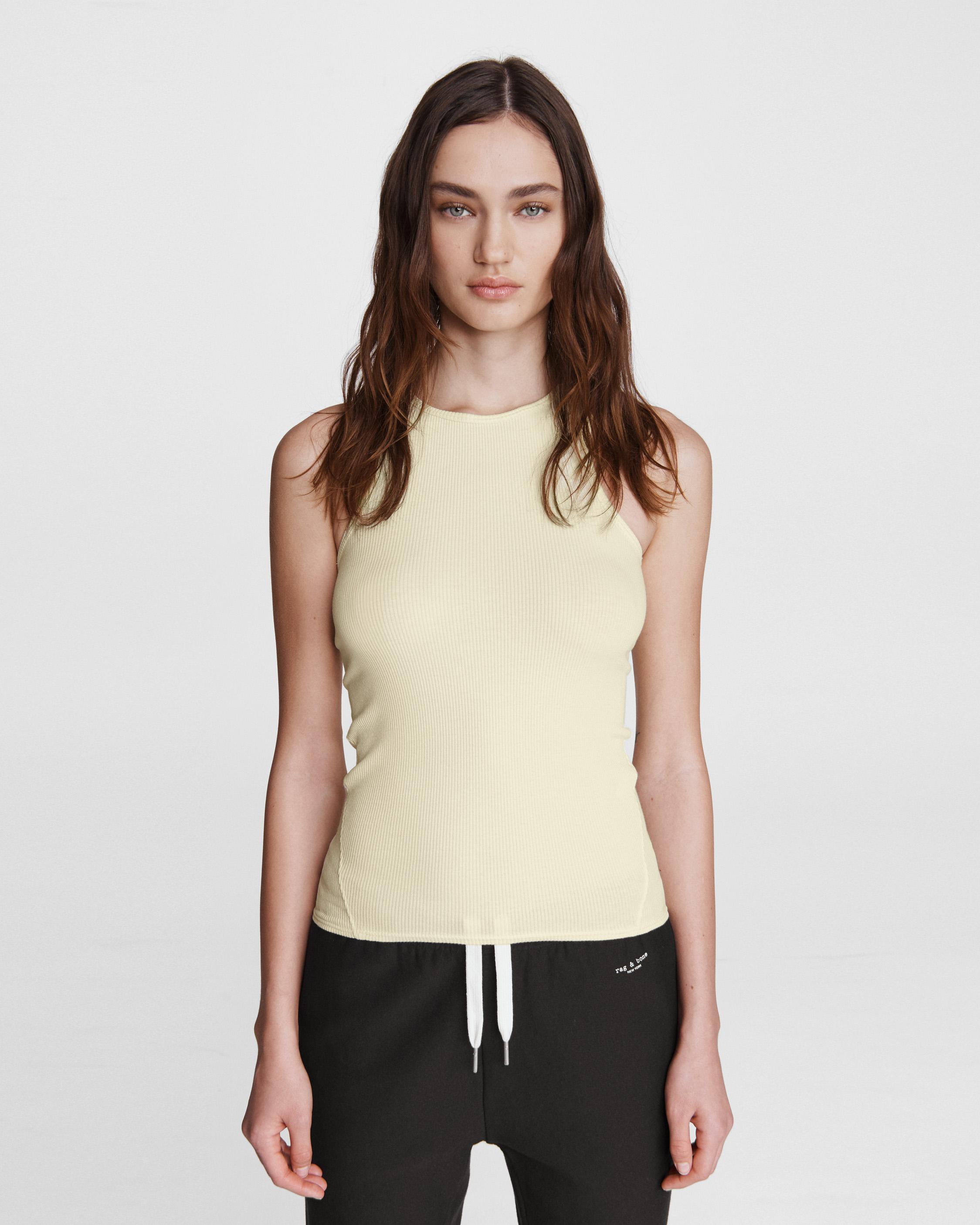 The Essential Rib Tank - Spring Green | rag & bone