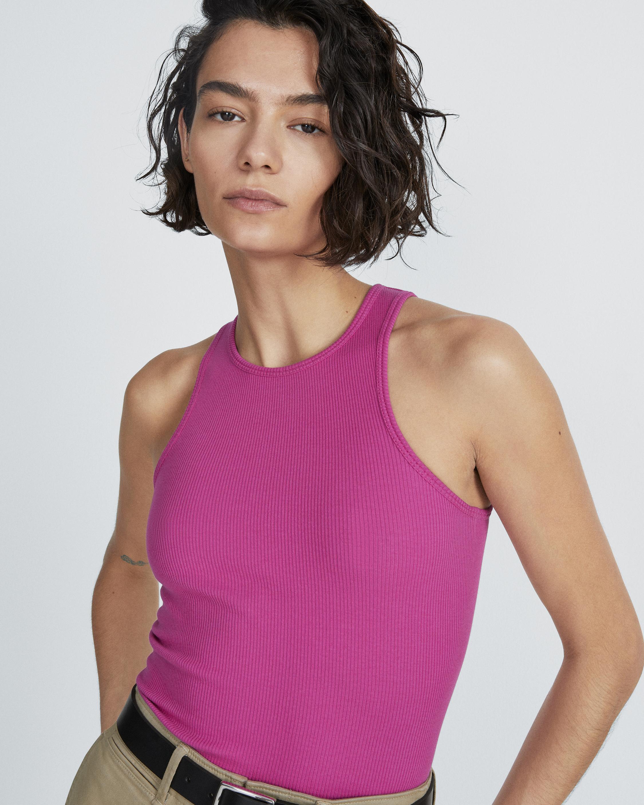 Essential Rib Tank - Fuchsia | rag & bone
