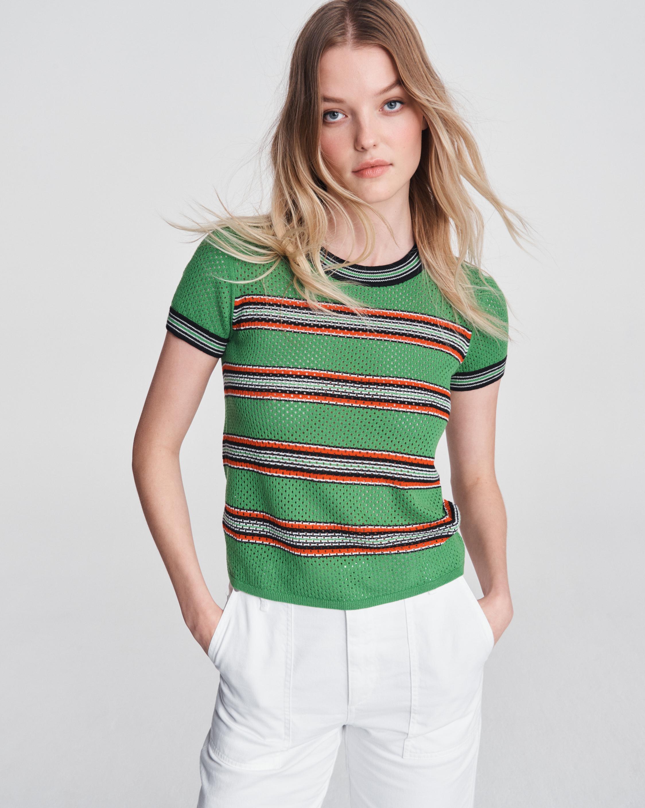 Darcie Short Sleeve Mesh Sweater | rag & bone