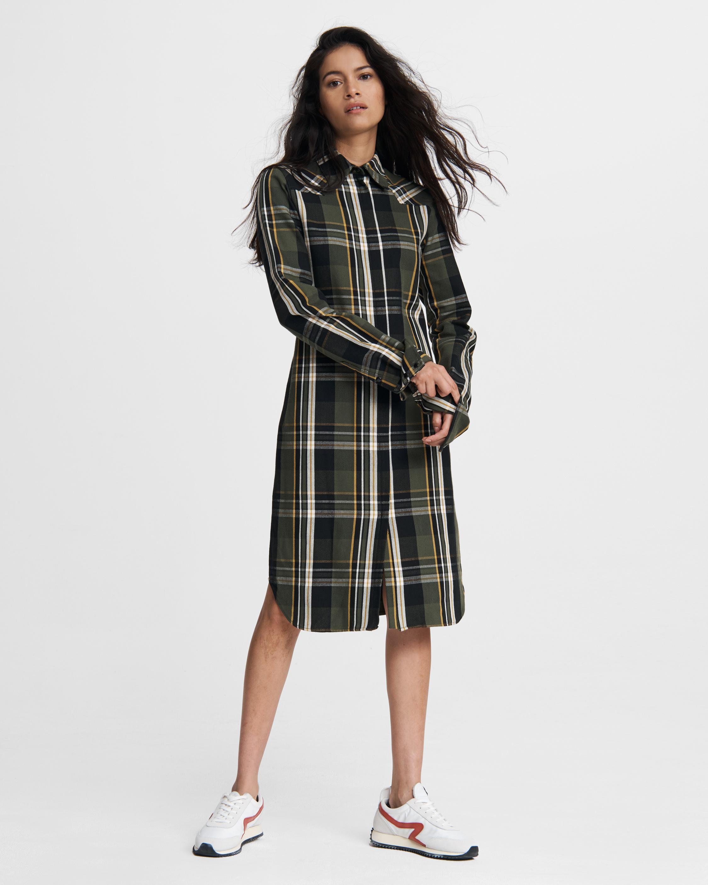 Kellen Midi Dress - Green Multi | rag & bone