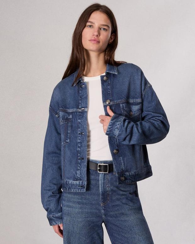 Miramar Fleece Trucker Jacket - Grove | rag & bone Miramar Fleece Trucker Jacket - Grove | rag & bone