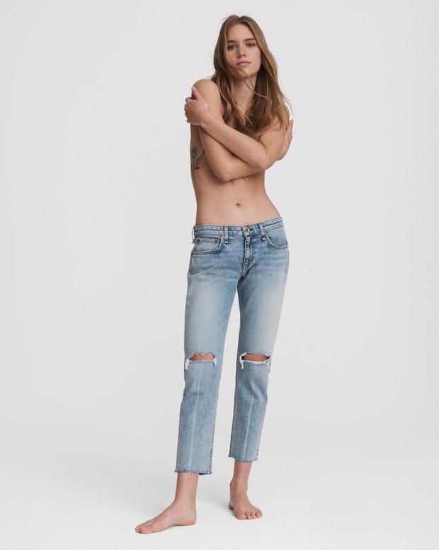 Dre Low-Rise Boyfriend - Stella - Stella W/ Holes | rag & bone Dre Low-Rise Boyfriend - Stella - Stella W/ Holes | rag & bone