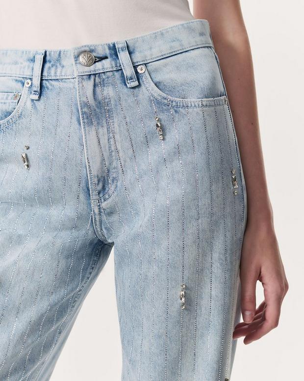 Shea Embellished Relaxed Straight Jeans - Aliah With Jewel Shea Embellished Relaxed Straight Jeans - Aliah With Jewel