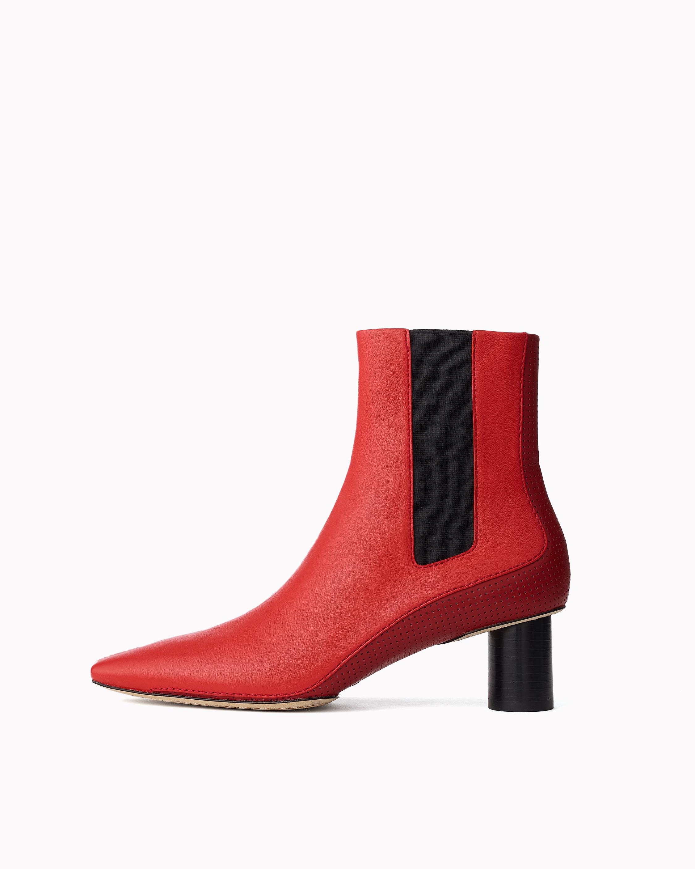 Jet Leather Chelsea Boots with Oval Heels | rag & bone