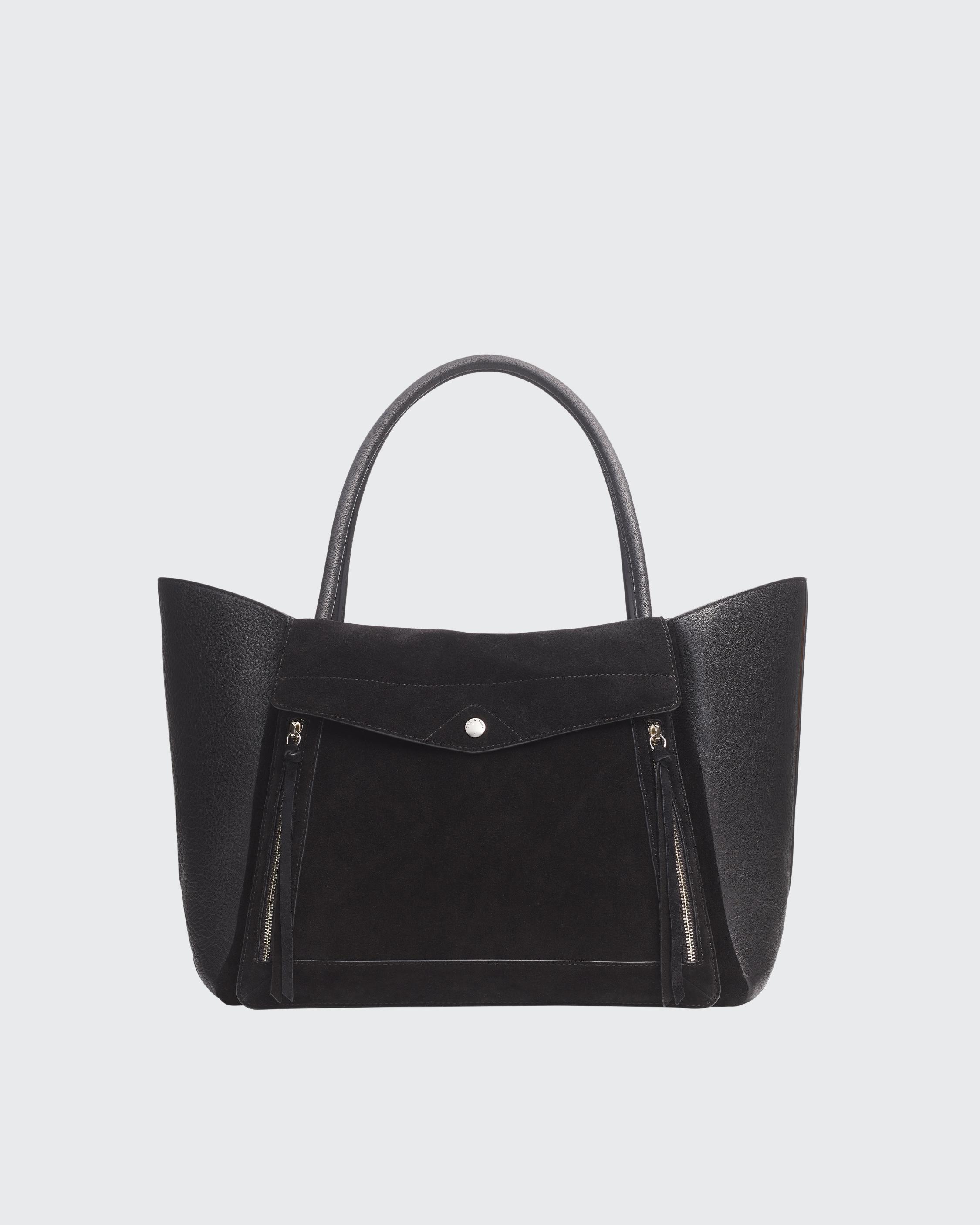 Runner Tote - Suede & Leather - Black Suede | rag & bone