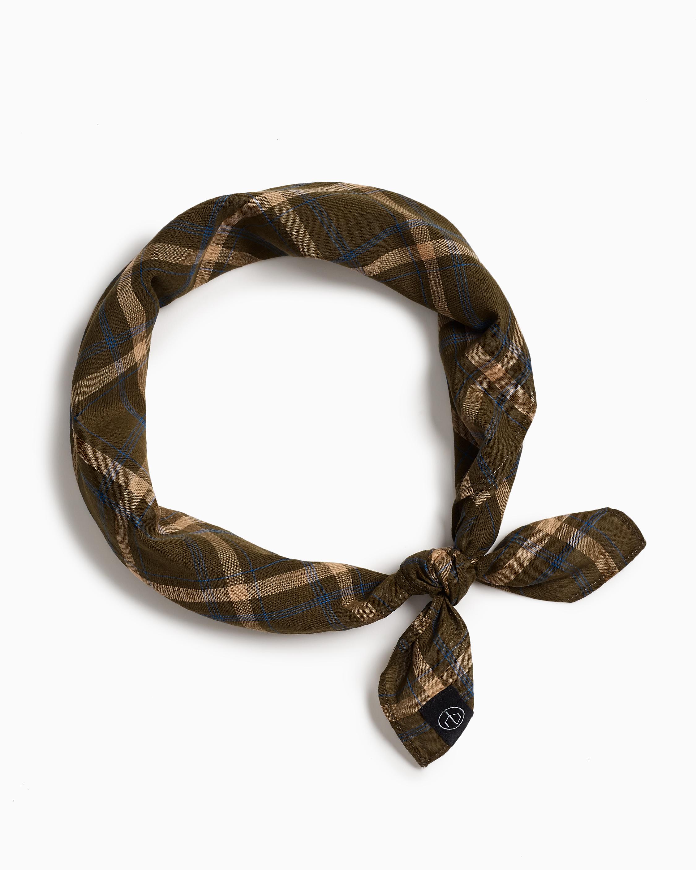 SCOT COTTON BANDANA MASK - Olive Multi | rag & bone
