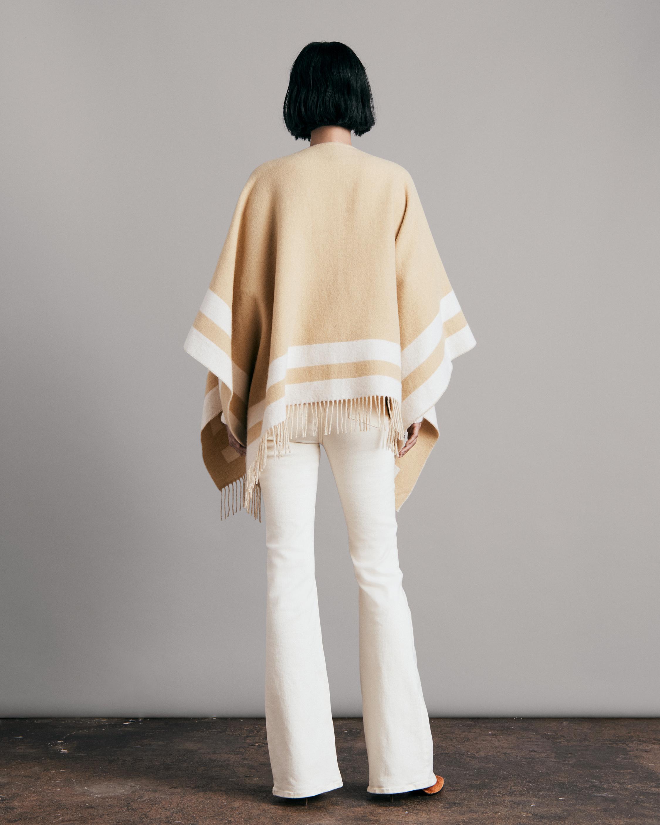 Highlands Wool Reversible Poncho | rag & bone
