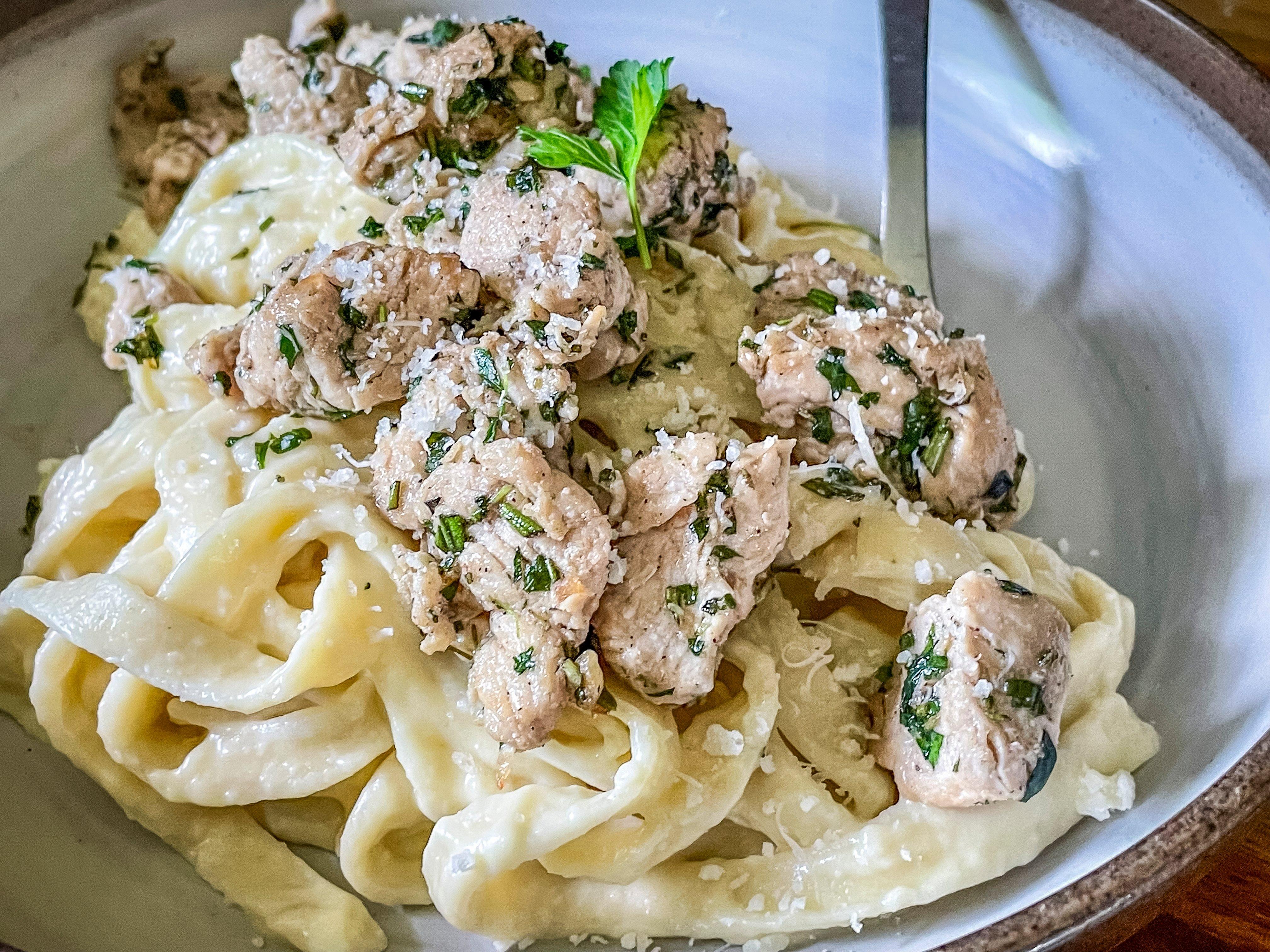 Italian Style Fettuccine Alfredo with Turkey Tenderloin - Realtree Camo