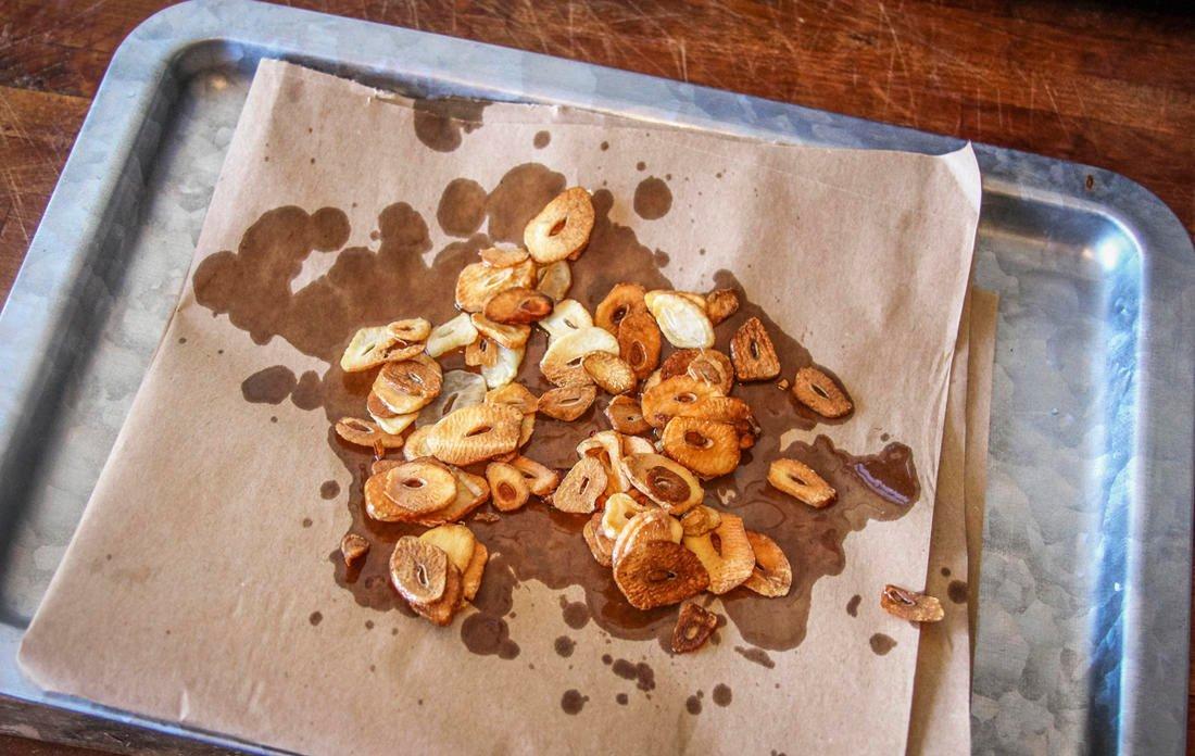 Grilled Backstrap with Hot Chile Oil and Garlic Chips - Realtree Camo