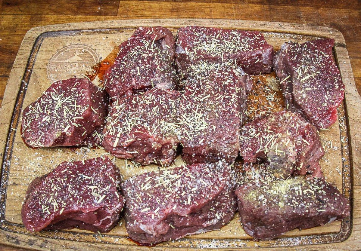 Country Ham-Wrapped Backstrap Medallions with Red-Eye Gravy - Realtree Camo