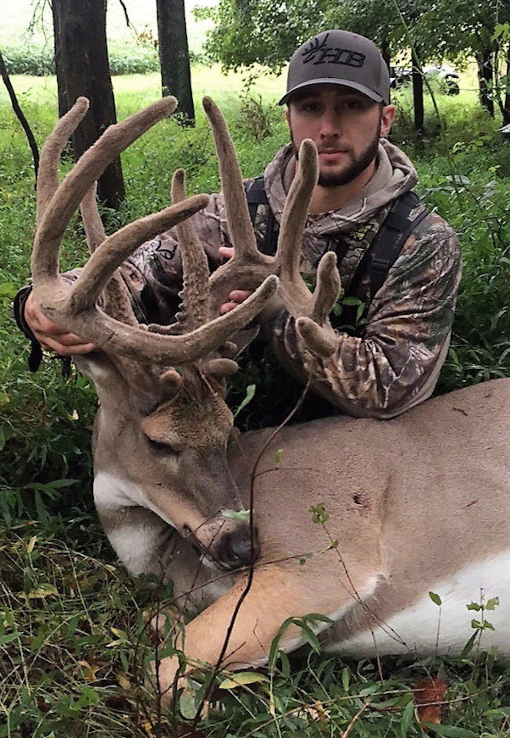A Huge Early Season Velvet Buck with a Bow - Realtree Camo
