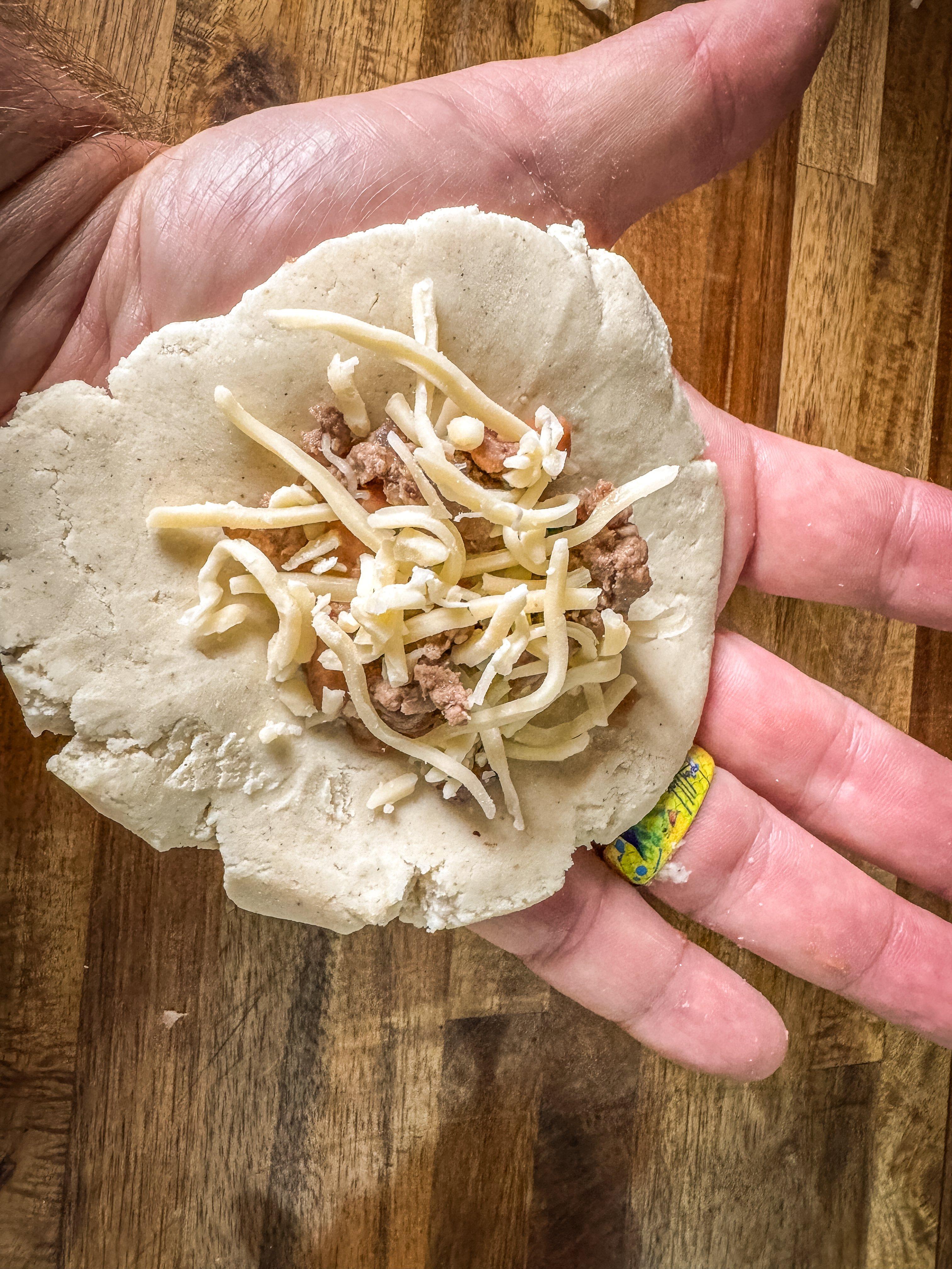 Venison and Cheese Pupusas - Realtree Camo