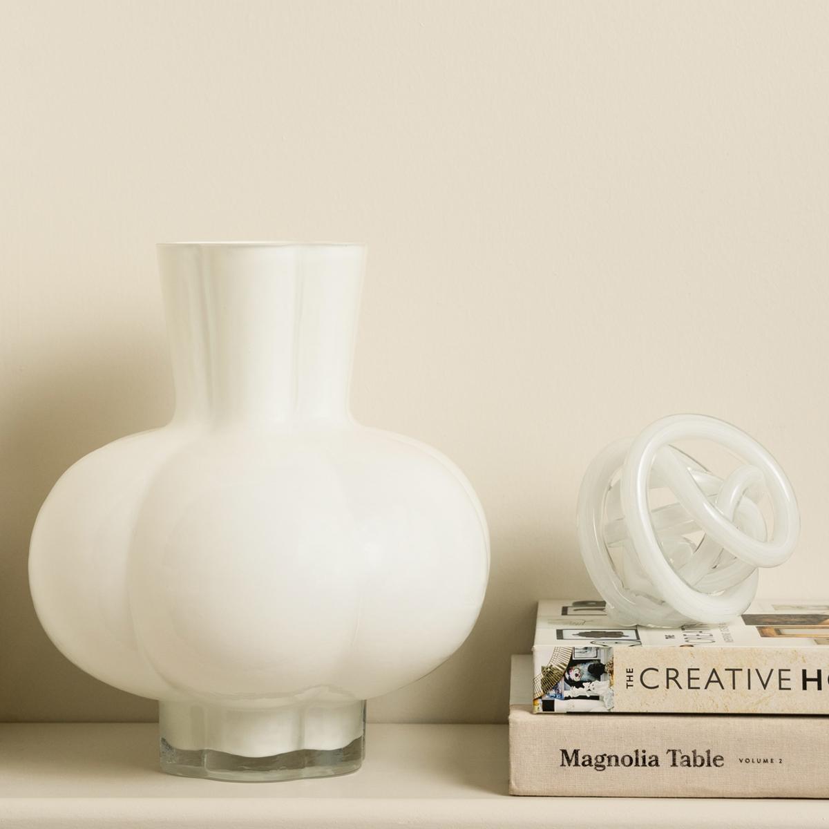 Pumpkin Vase White 22.5X22.5X24.5 cm in Kuwait | Buy Online | safathome.com
