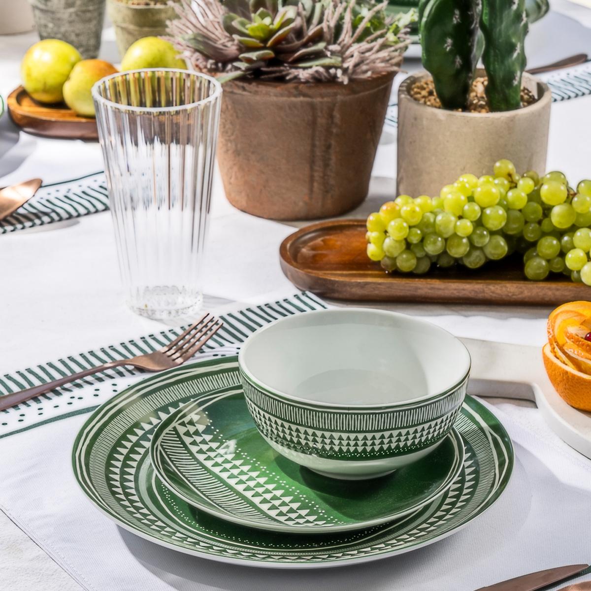 Boho Dinner Set Green 18Pcs in Kuwait | Buy Online | safathome.com