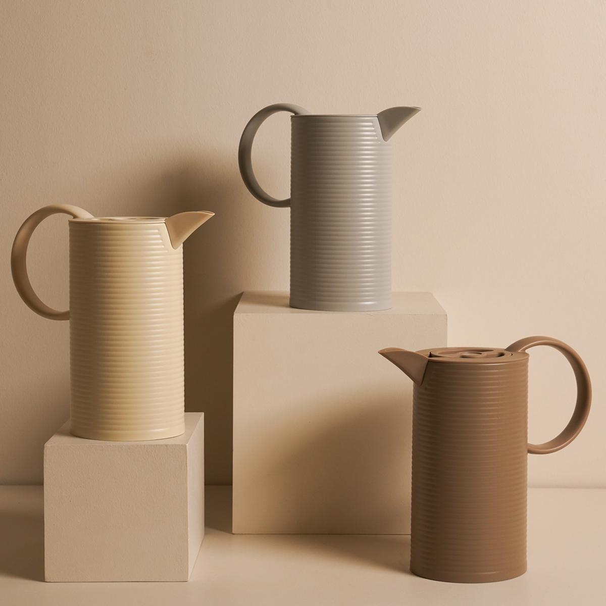 Ribbed Coffee Server Beige 1.0 Litre in Kuwait | Buy Online | safathome.com