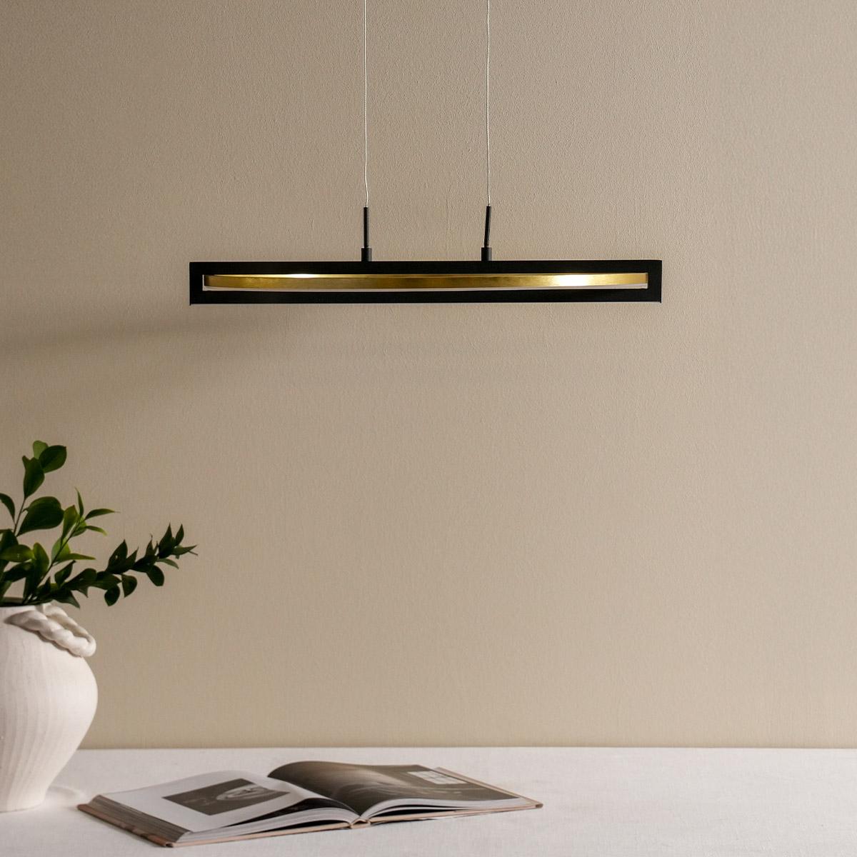 Luna Pendant Lamp Black/Gold H:150 cm in Kuwait | Buy Online ...