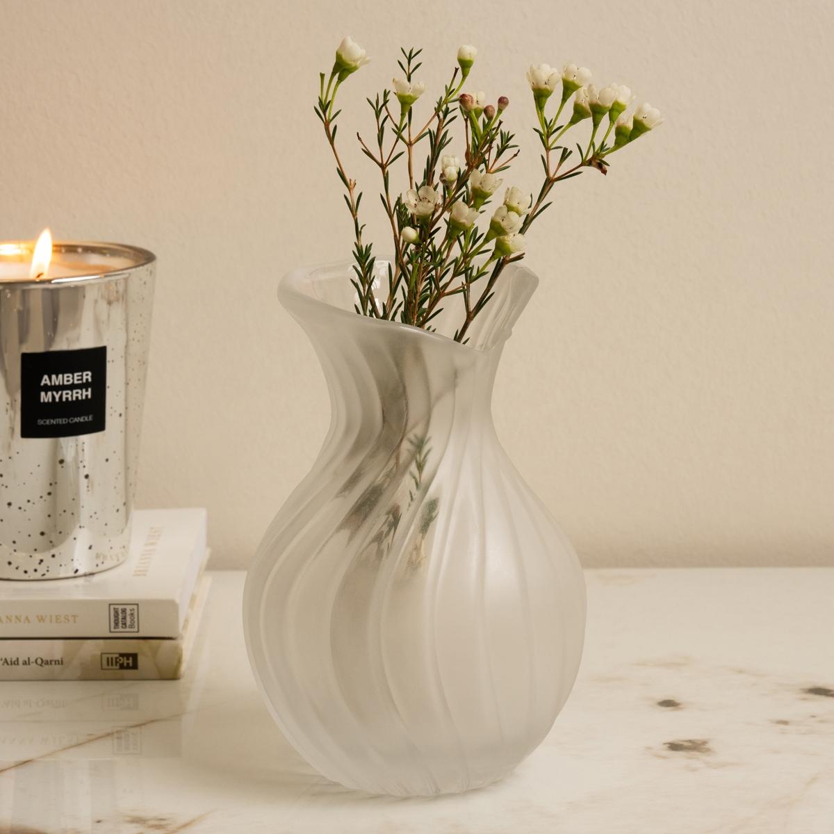 Wrap Glass Vase Clear 12X12X19 cm in Kuwait | Buy Online | safathome.com