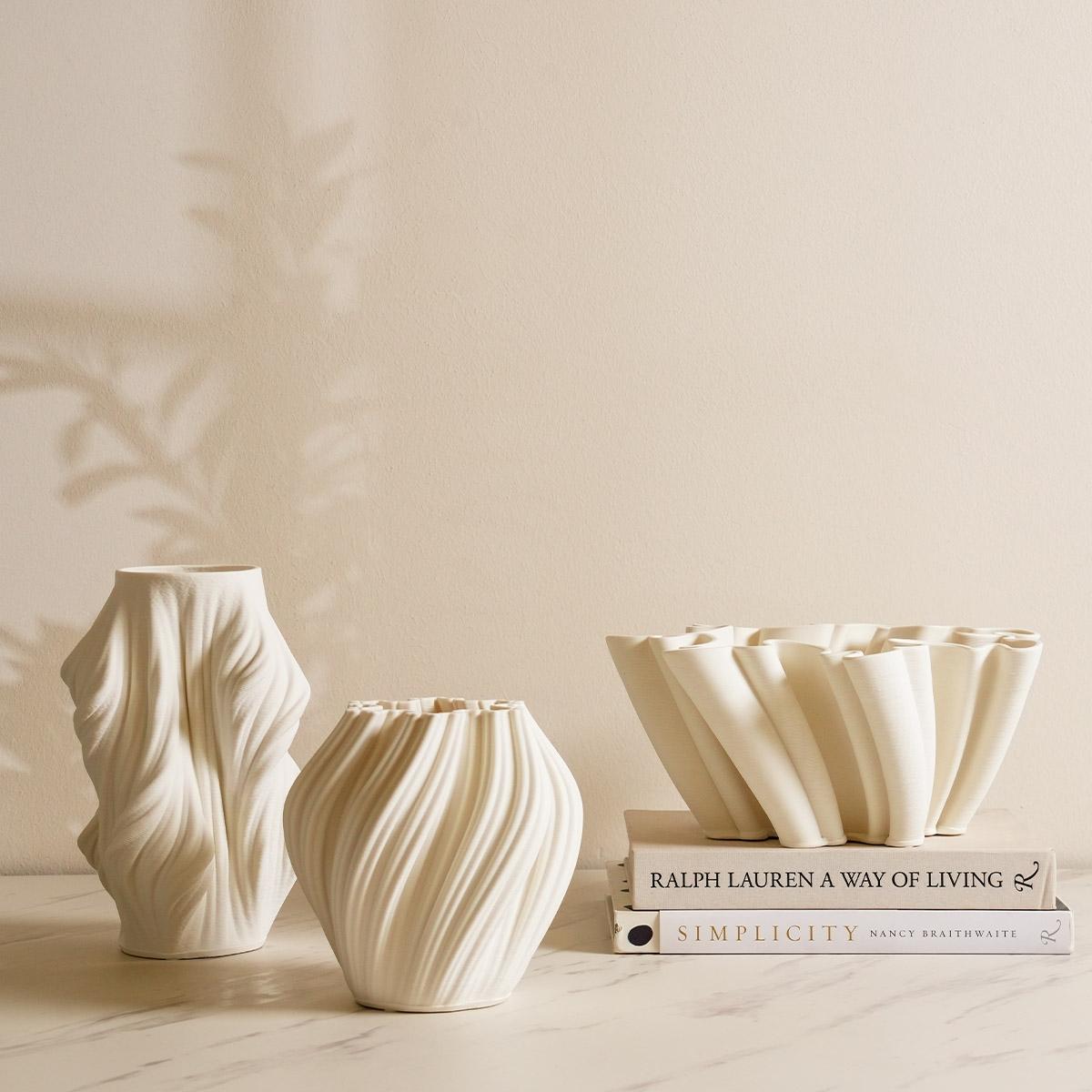 Bouncy Vase White 18.5X18.4X28 cm in Kuwait | Buy Online | safathome.com