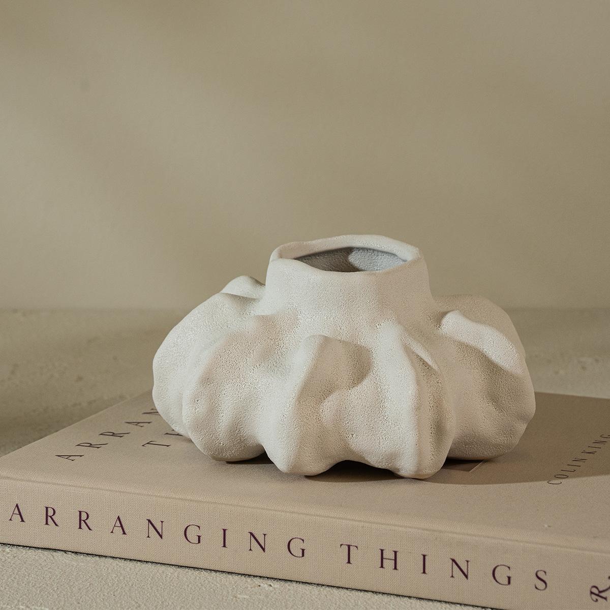 Cloudy Vase White 15.5X14.8X8.4 cm in Kuwait | Buy Online | safathome.com