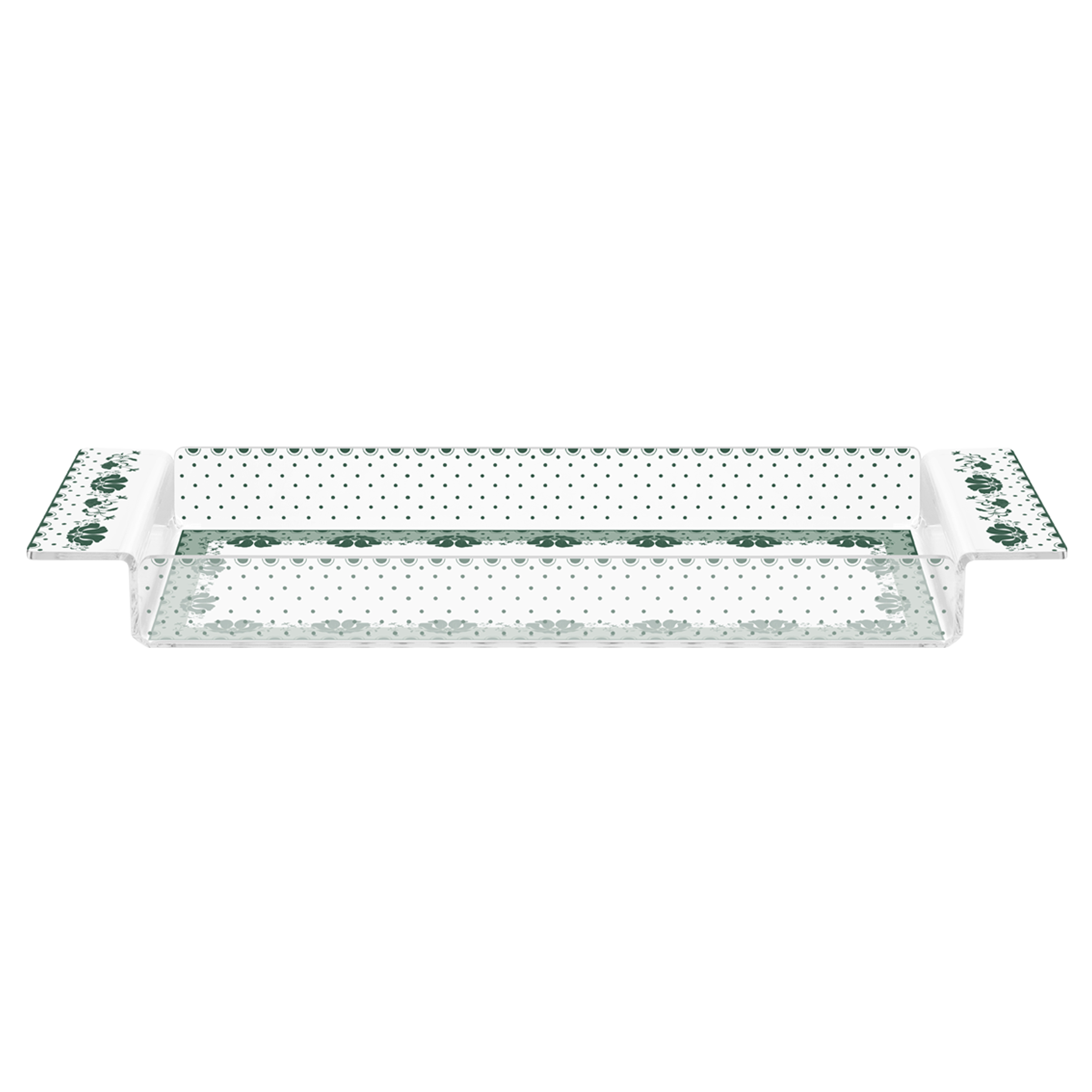 Bloom Acrylic Tray Green 46X15 cm in Kuwait | Buy Online | safathome.com