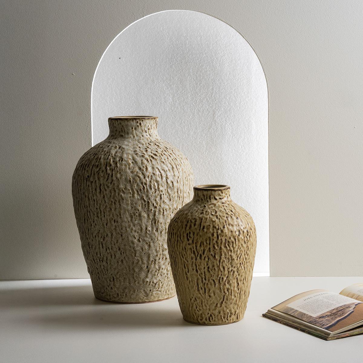 Petra Vase Brown 25X25X37.2 cm in Kuwait | Buy Online | safathome.com