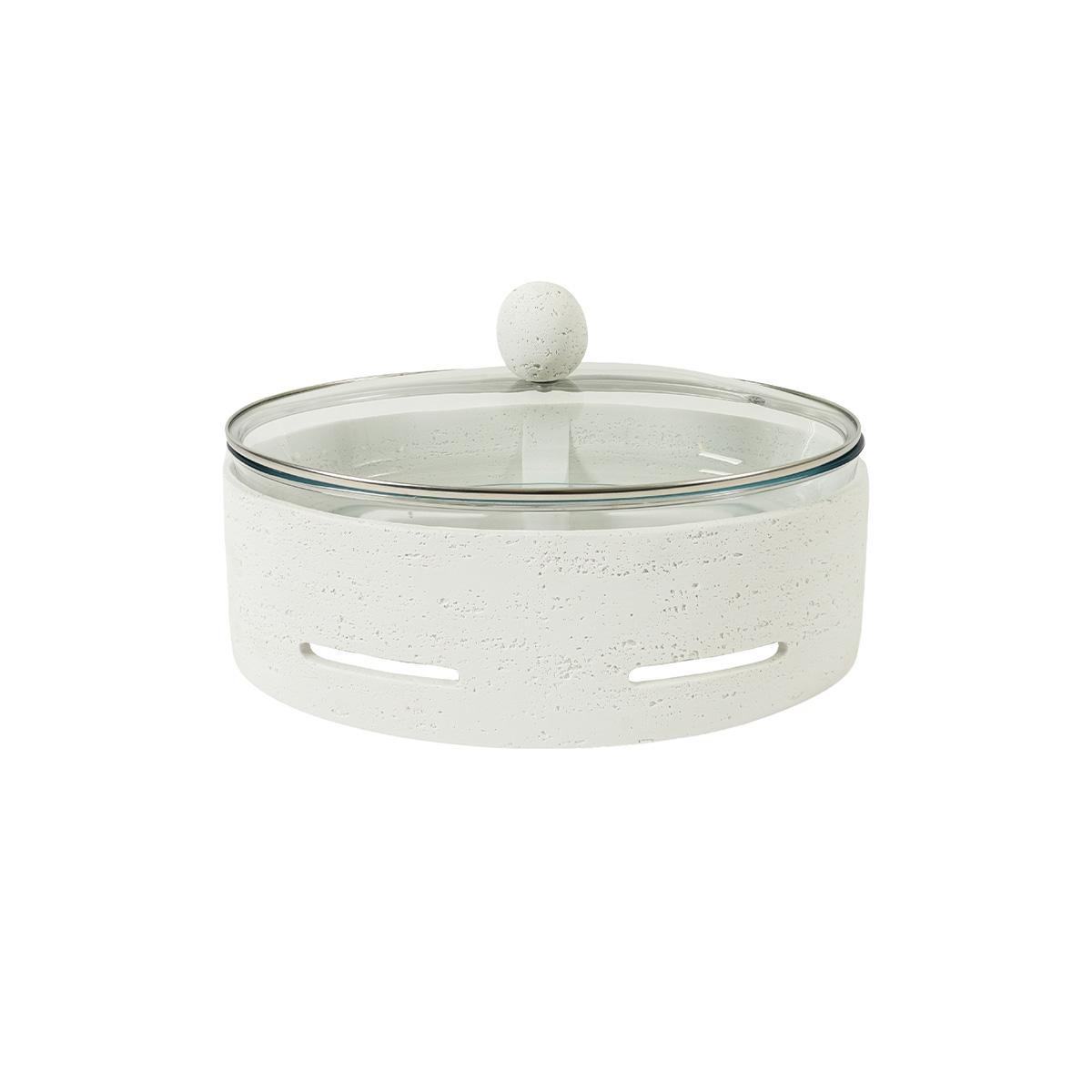 Round Food Warmer White 37X26 cm in Kuwait | Buy Online | safathome.com