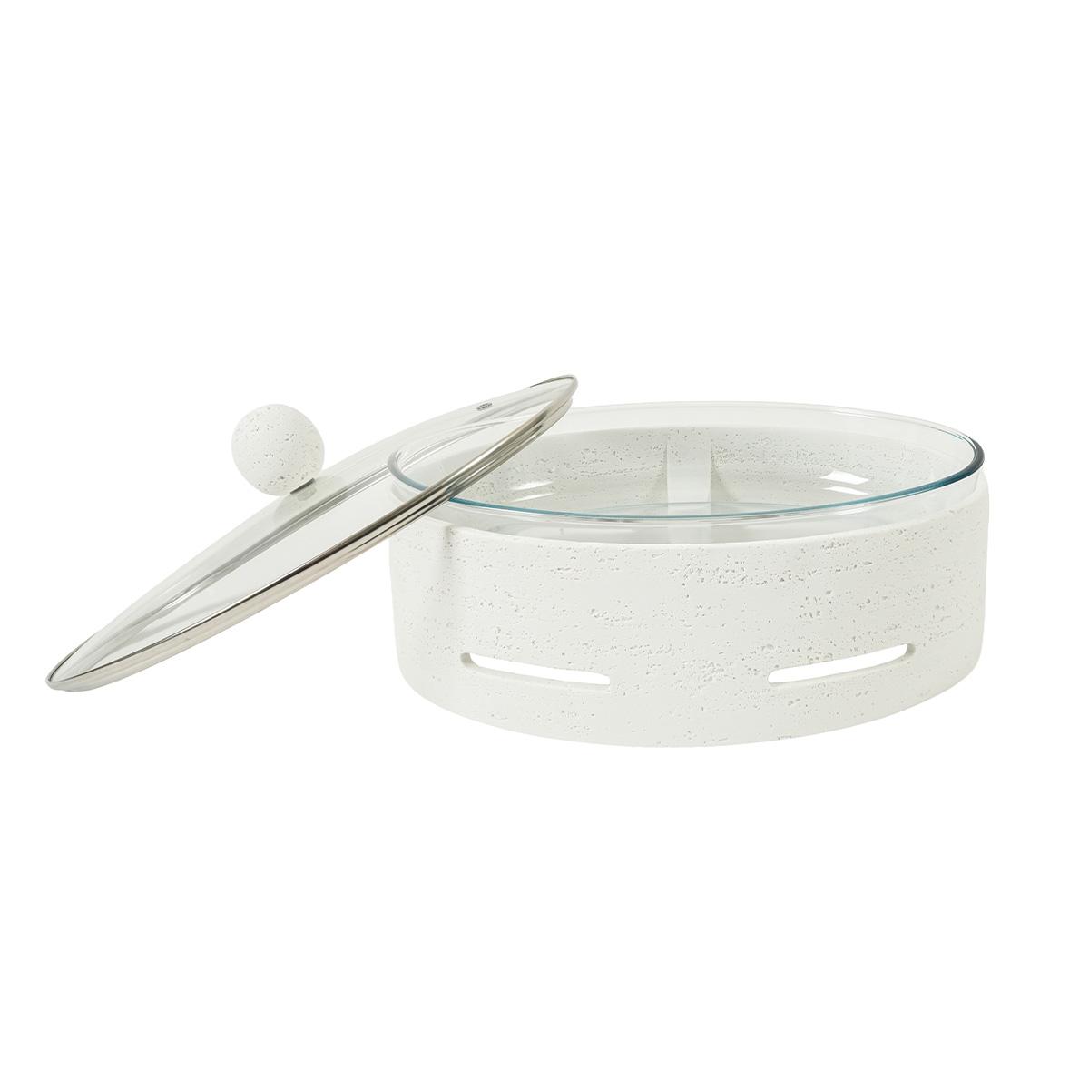 Round Food Warmer White 37X26 cm in Kuwait | Buy Online | safathome.com