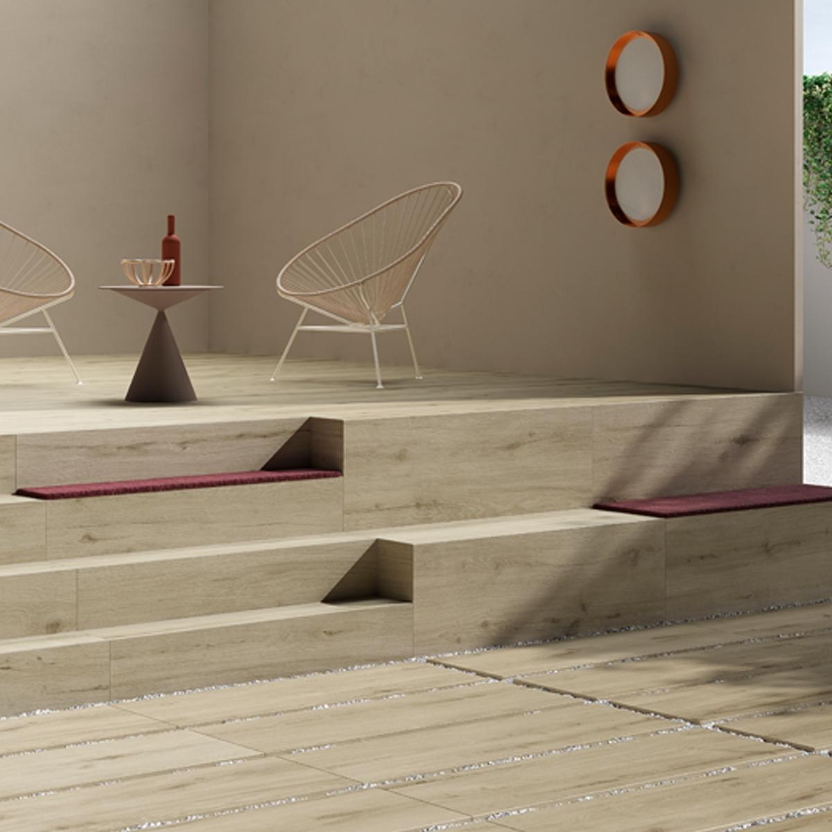 Craft Porcelain Floor Tiles Light Greige 20X120 cm in Kuwait | Buy ...