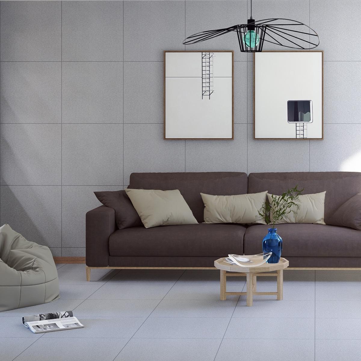 Opal Porcelain Floor Tile Matt Grey 60X60 cm in Kuwait | Buy Online ...