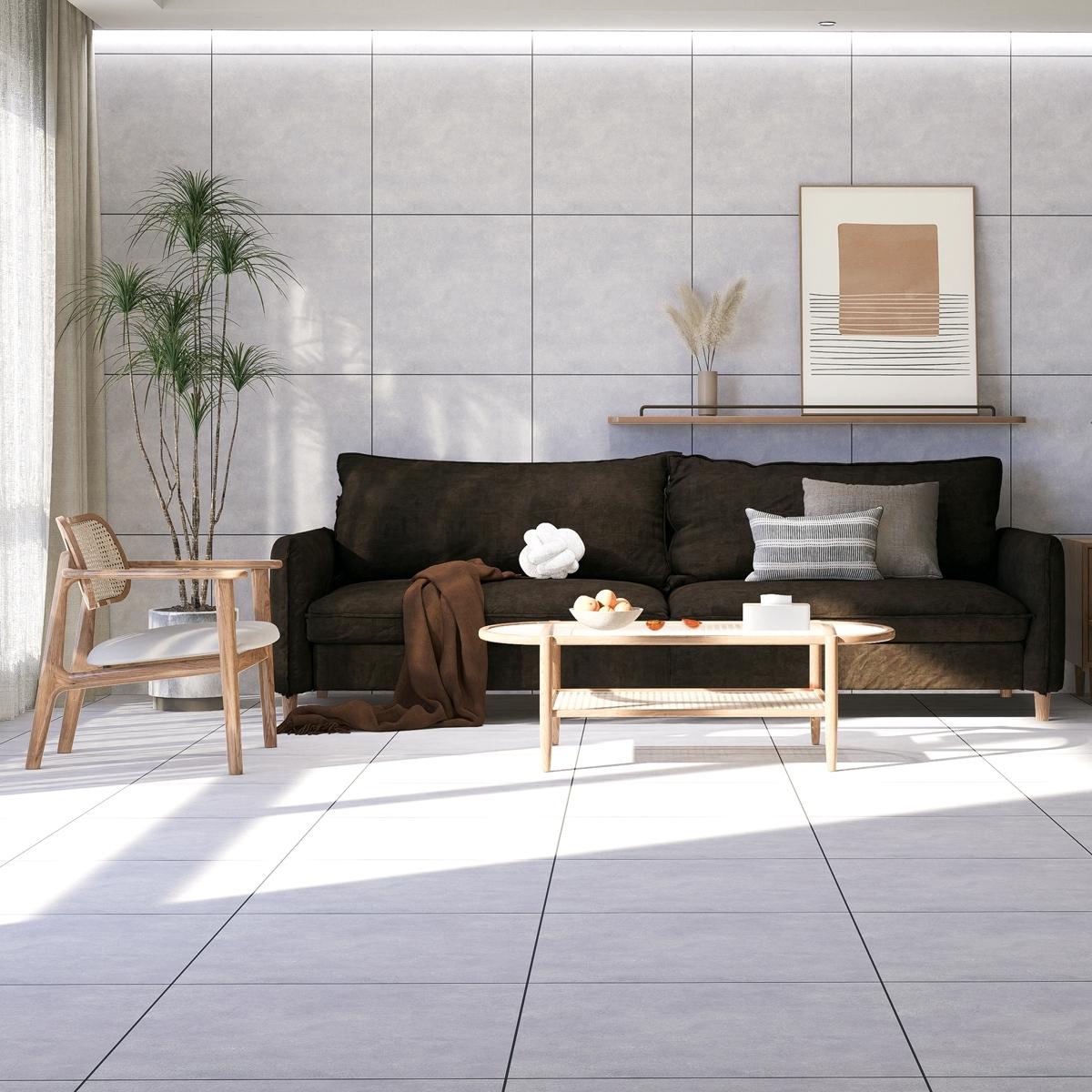 Luke Cement Porcelain Floor Tile Matt Grey 60X60 cm in Kuwait | Buy ...