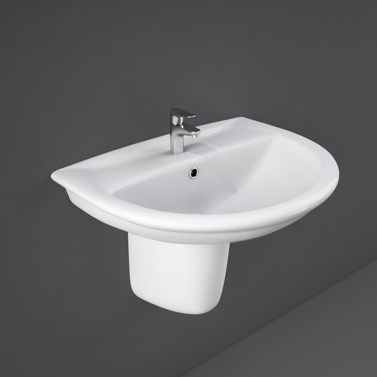 Rak Karla Half Pedestal Wash Basin 60 cm in Kuwait | Buy Online ...
