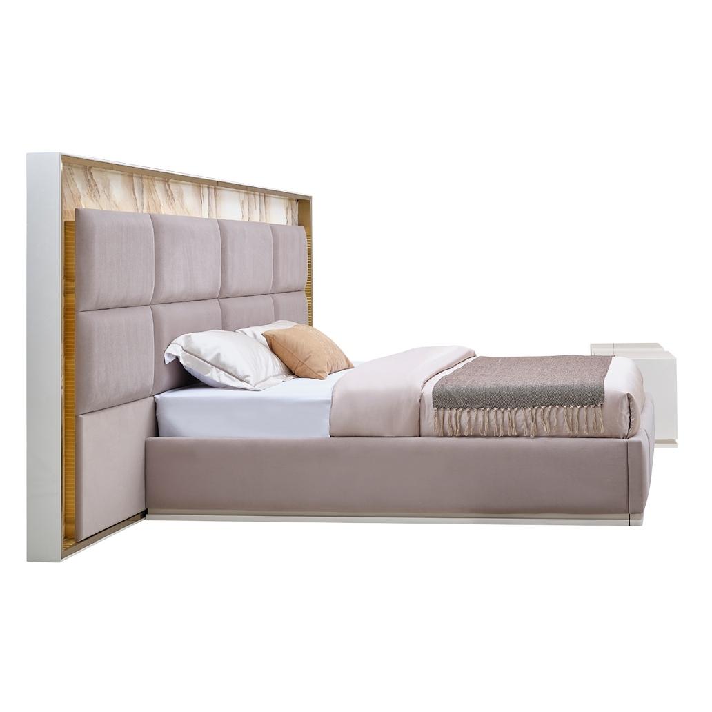 Pegaso Bed 200X200 Beige/Cream/Gold in Kuwait | Buy Online | safathome.com