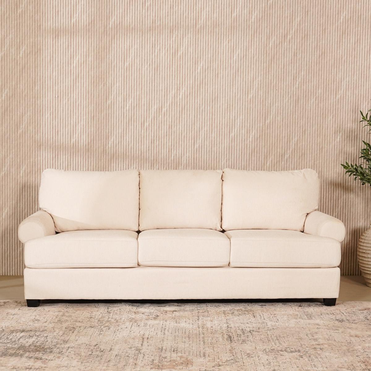 Bella 3 Seater Sofa Beige in Kuwait | Buy Online | safathome.com