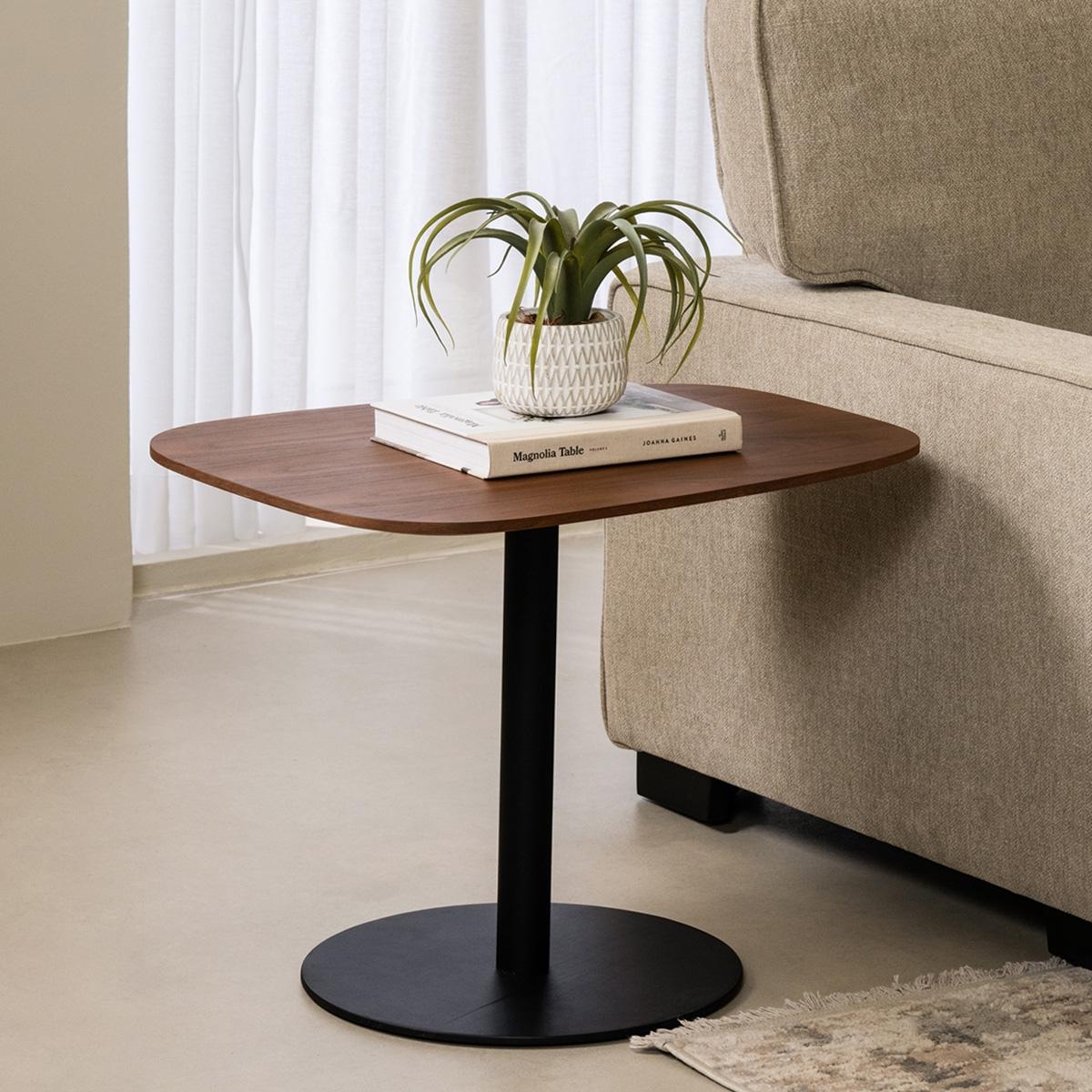 Timber Side Table Walnut in Kuwait | Buy Online | safathome.com