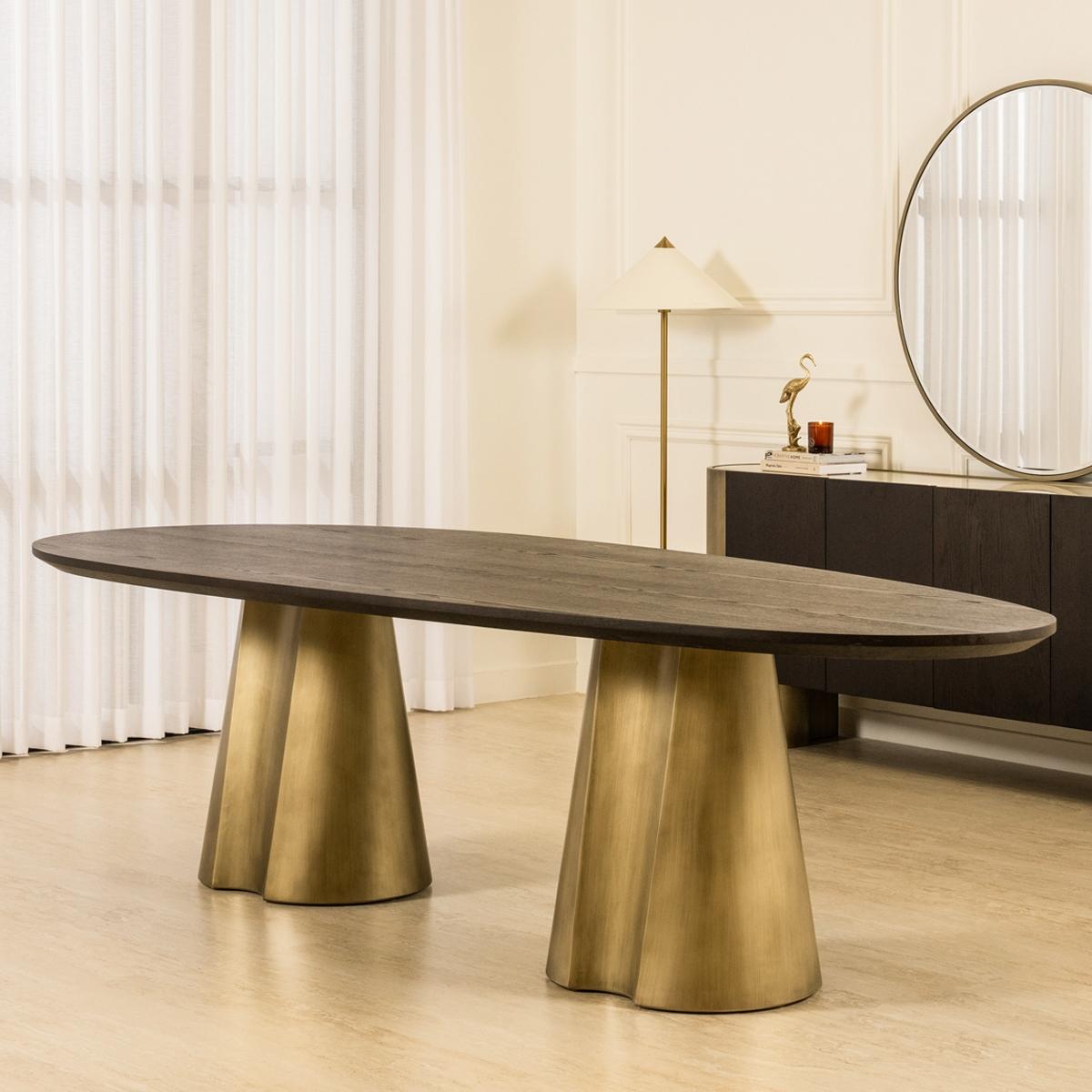 Dania 10 Seater Dining Table Brown in Kuwait | Buy Online | safathome.com