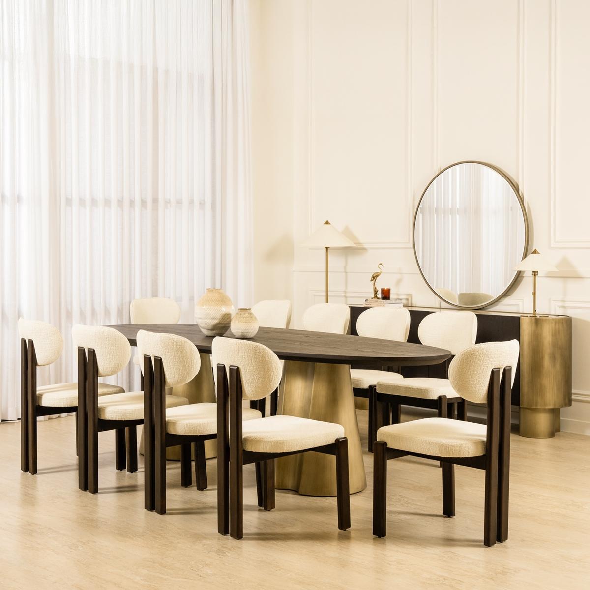 Dania 10 Seater Dining Table Brown in Kuwait | Buy Online | safathome.com