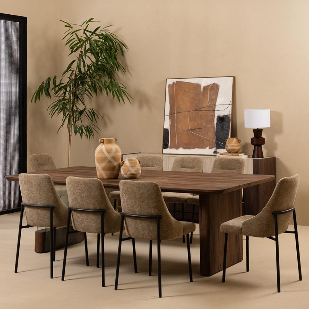 Melina 8 Seater Dining Table Brown in Kuwait | Buy Online | safathome.com